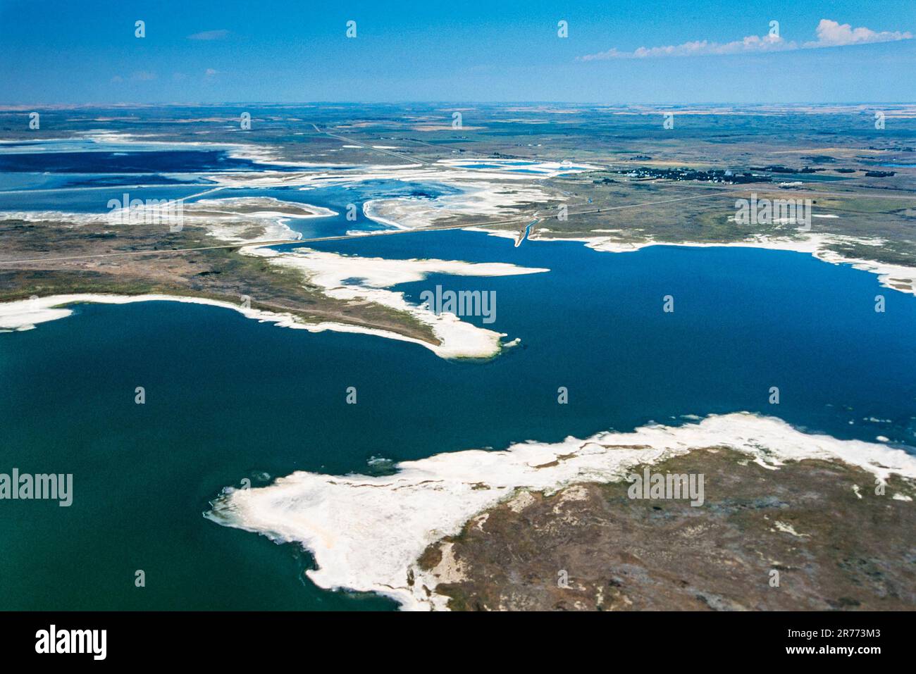Aerial salt flats, Chaplin, Saskatchewan, Canada Stock Photo - Alamy
