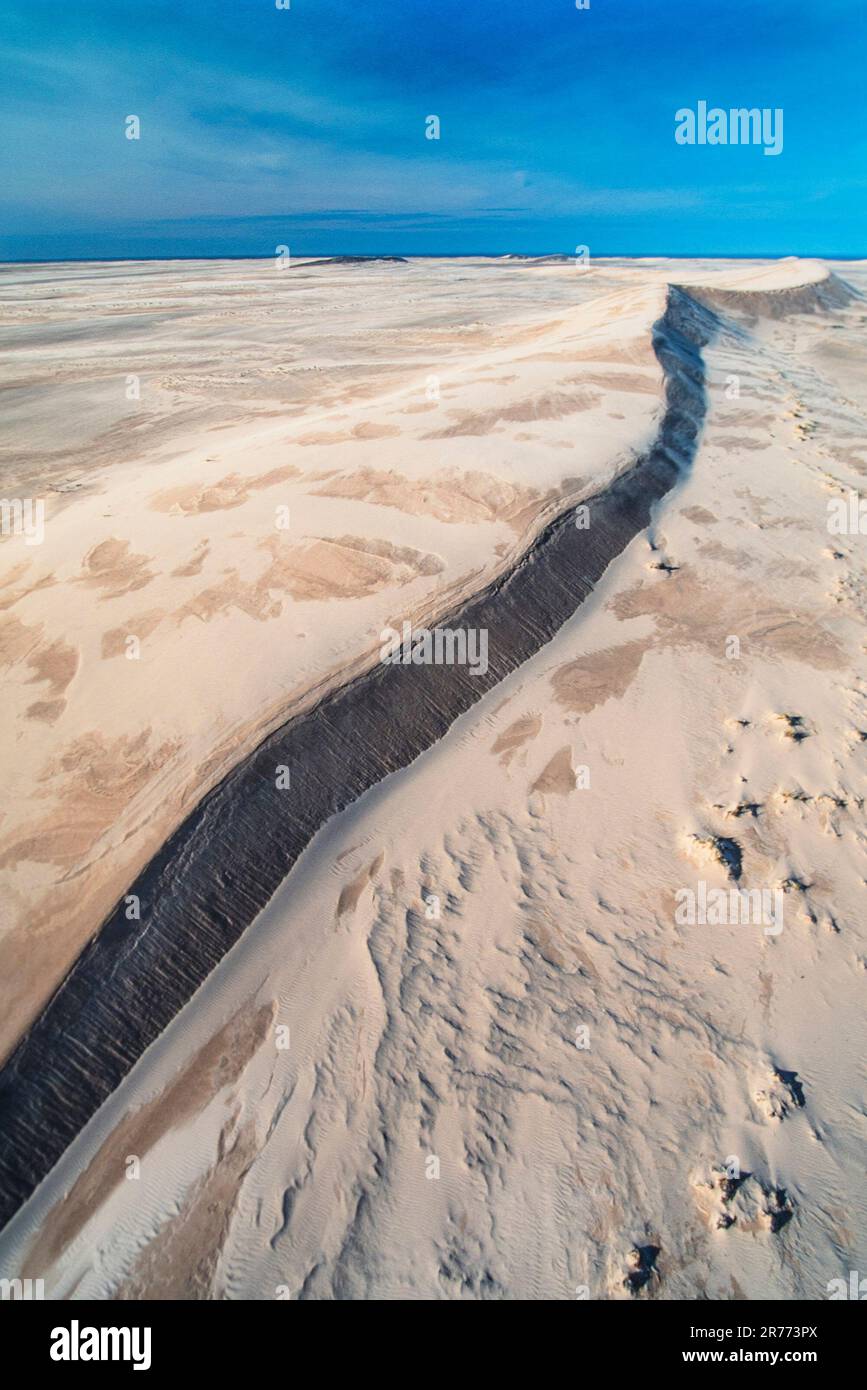 Aerial of Athabasca Sand Dunes Provincial Park, Saskatchewan, Canada ...
