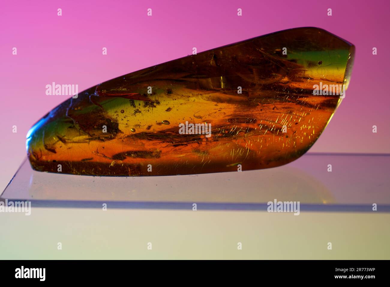 Amber is made of yellow transparent fossil resin with insect inclusions ...