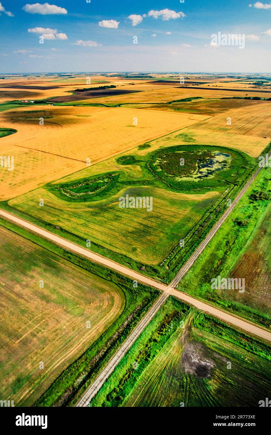 Saskatchewan wheat fields aerial hi-res stock photography and images ...