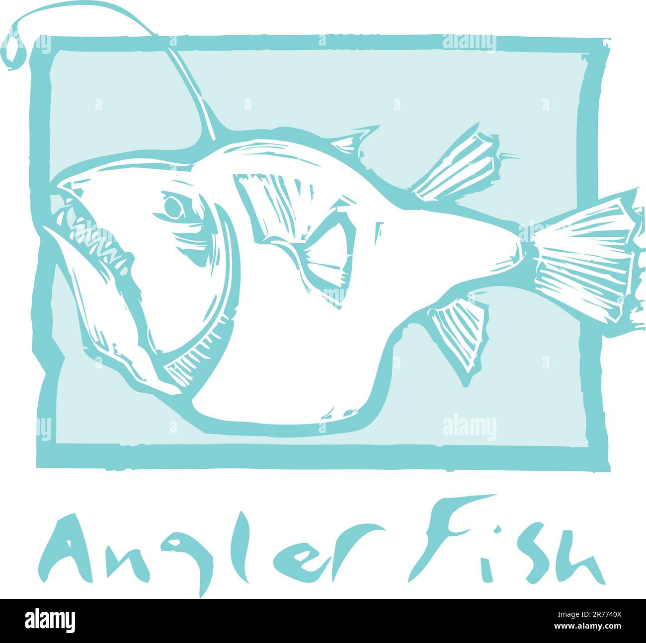 Angler fish lure swimming Stock Vector Images - Alamy