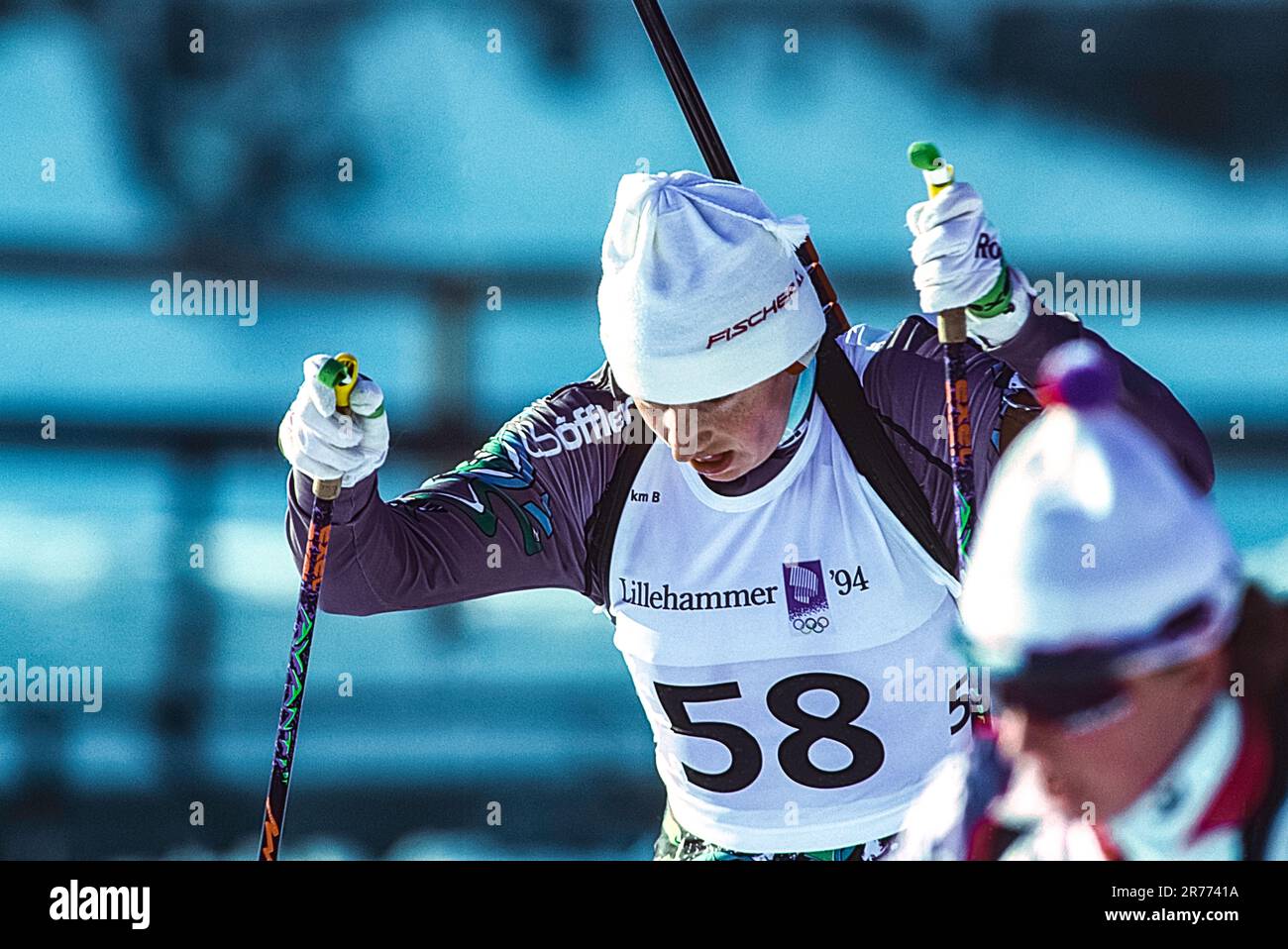 Petra Schaaf (GER) competing in the Women's biathlon 15 km individual ...