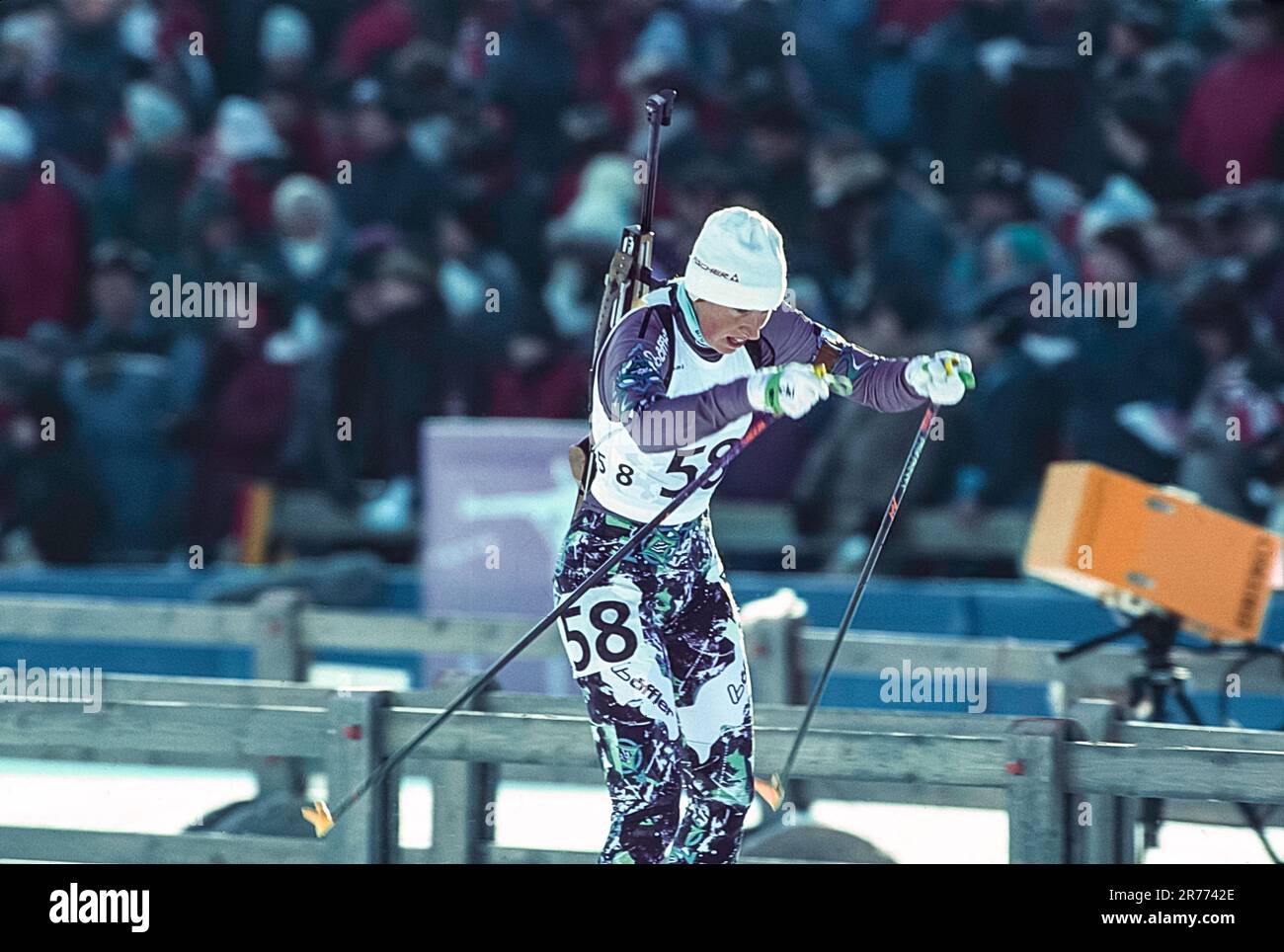 Petra Schaaf (GER) competing in the Women's biathlon 15 km individual ...