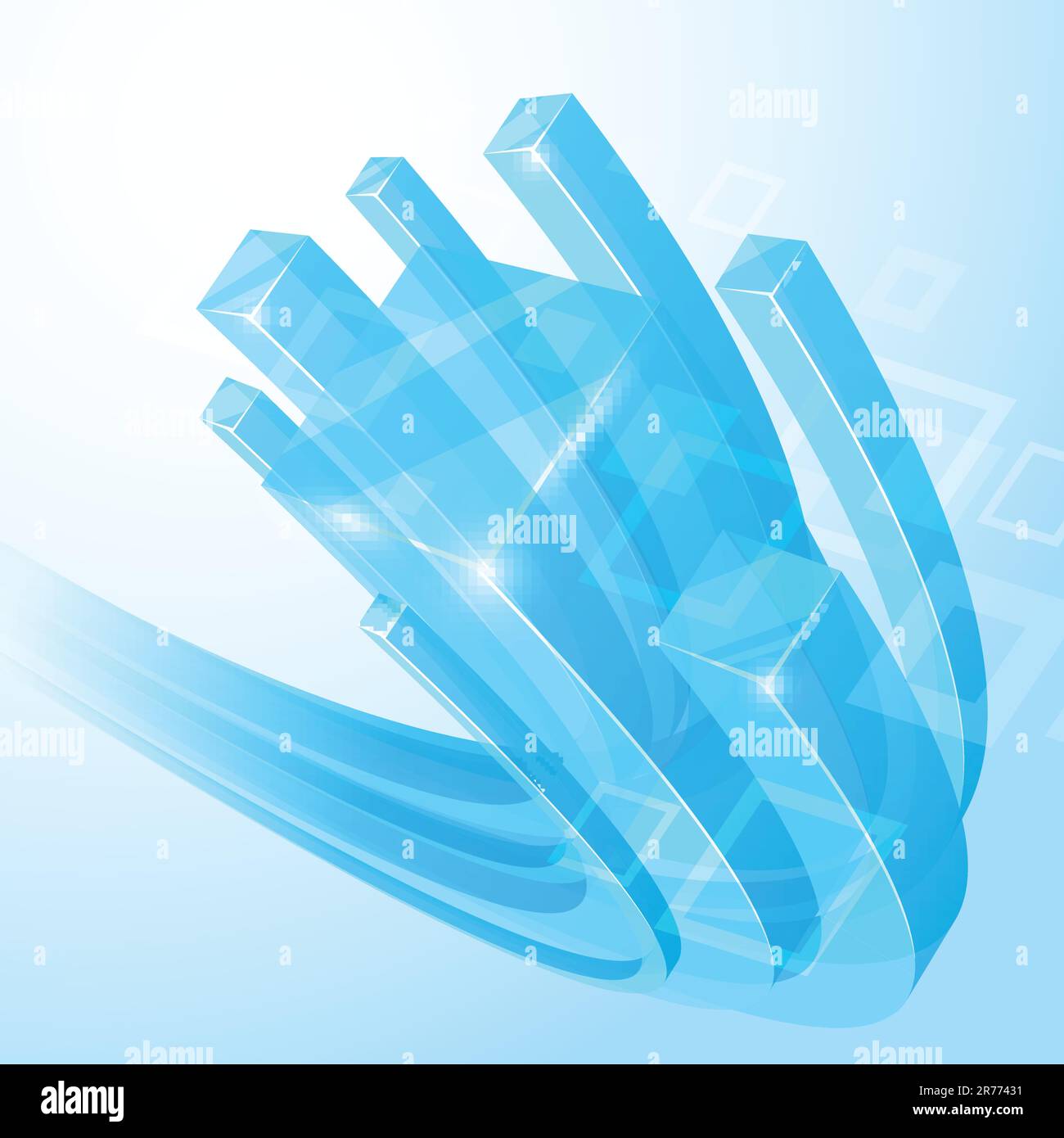 3d bright abstract background - vector illustration Stock Vector Image ...