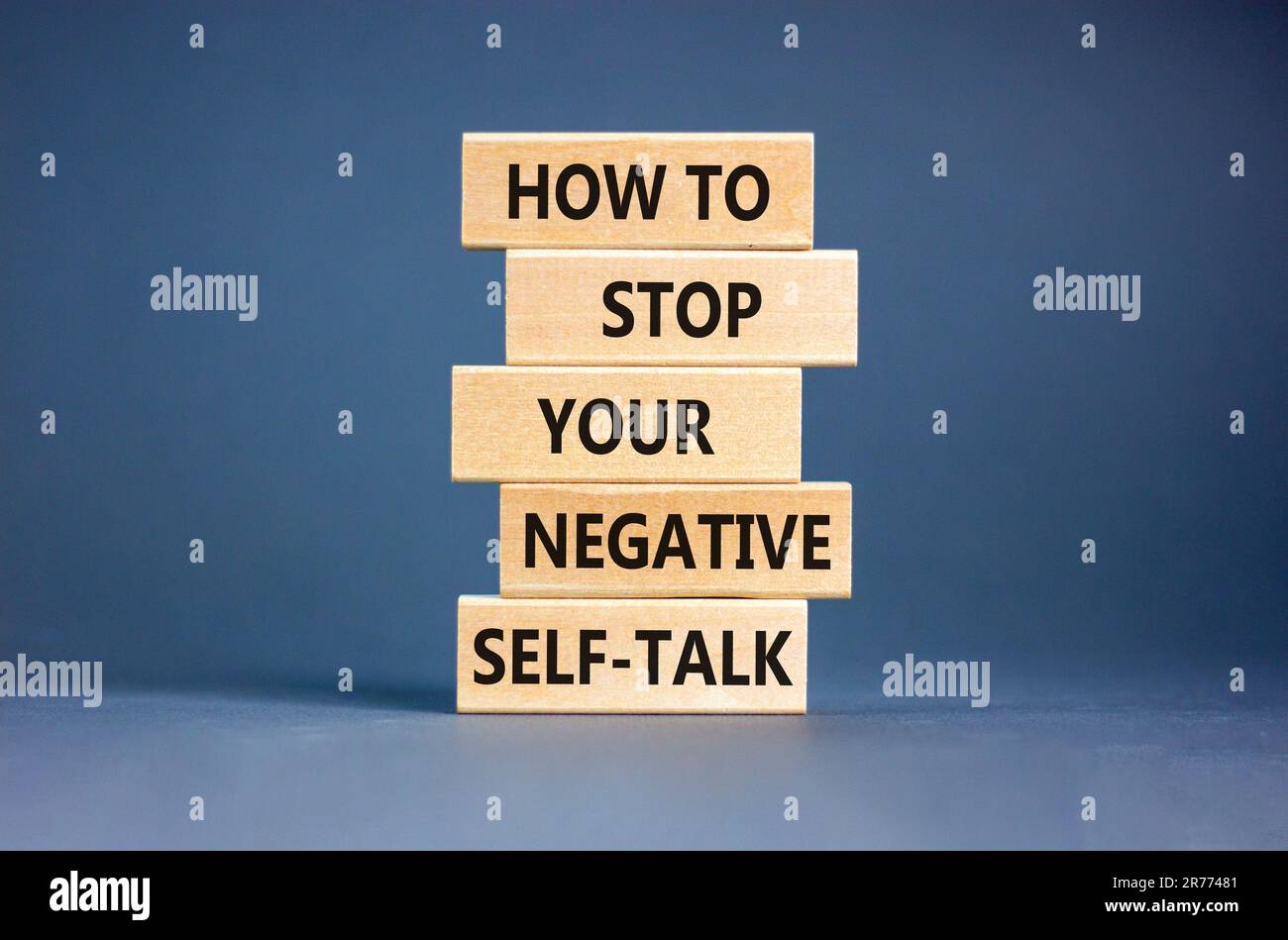 Stop negative self-talk symbol. Concept words How to stop your negative ...