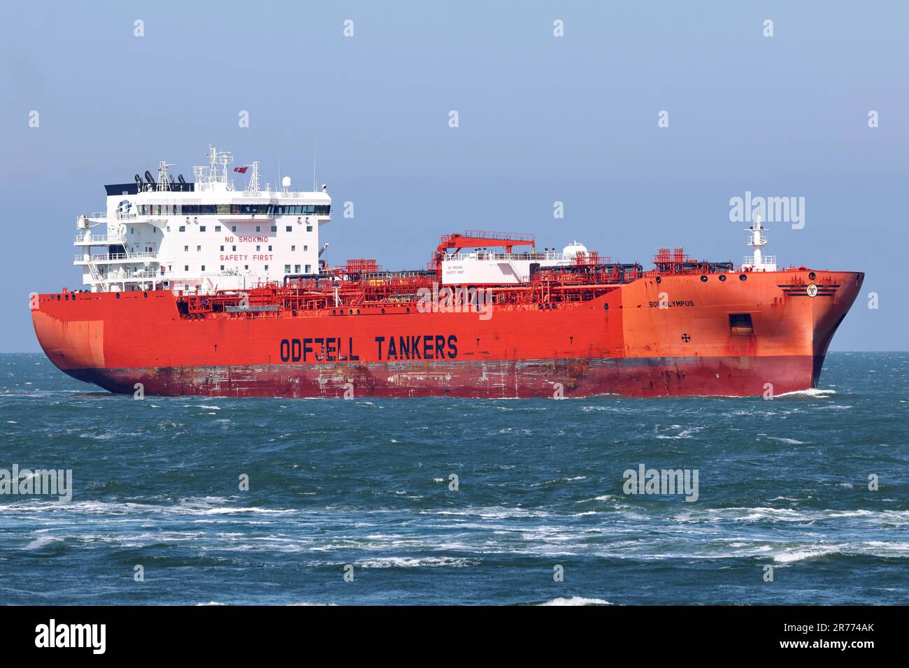 The chemical tanker Bow Olympus arrives in the port of Rotterdam on ...