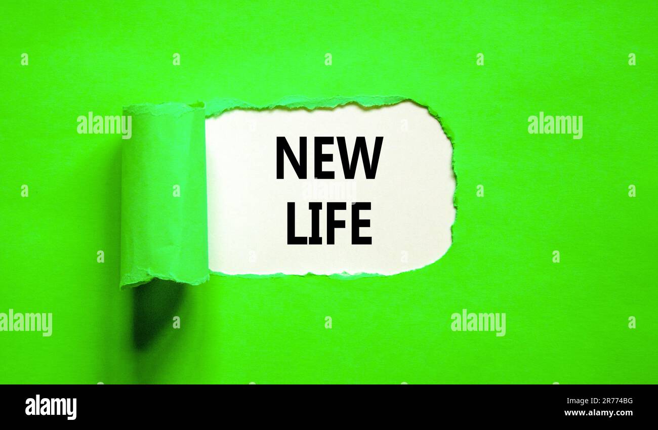 New life symbol. Concept words New life on beautiful white paper on a ...
