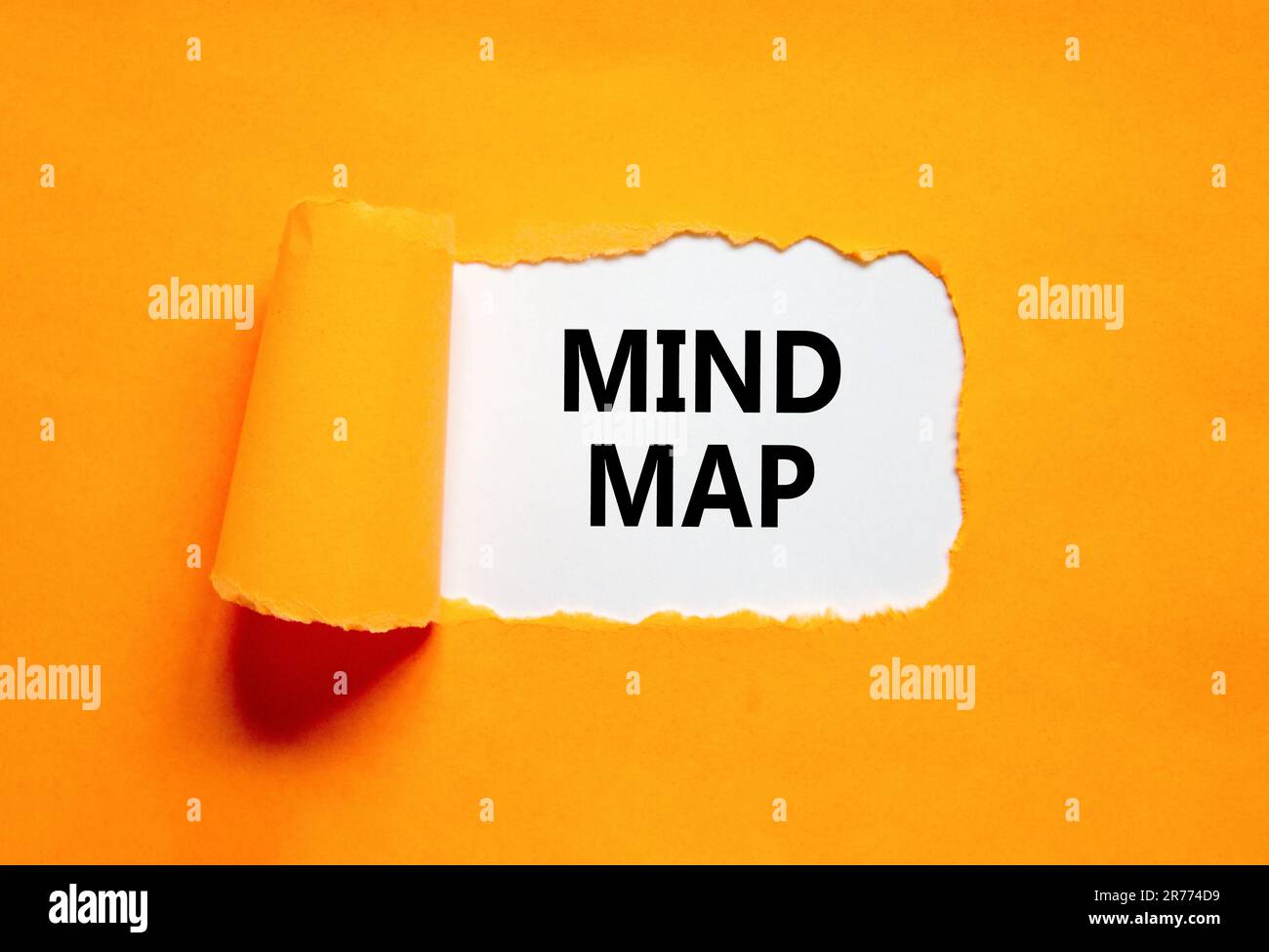 Mind map symbol. Concept words Mind map on beautiful white paper on a ...