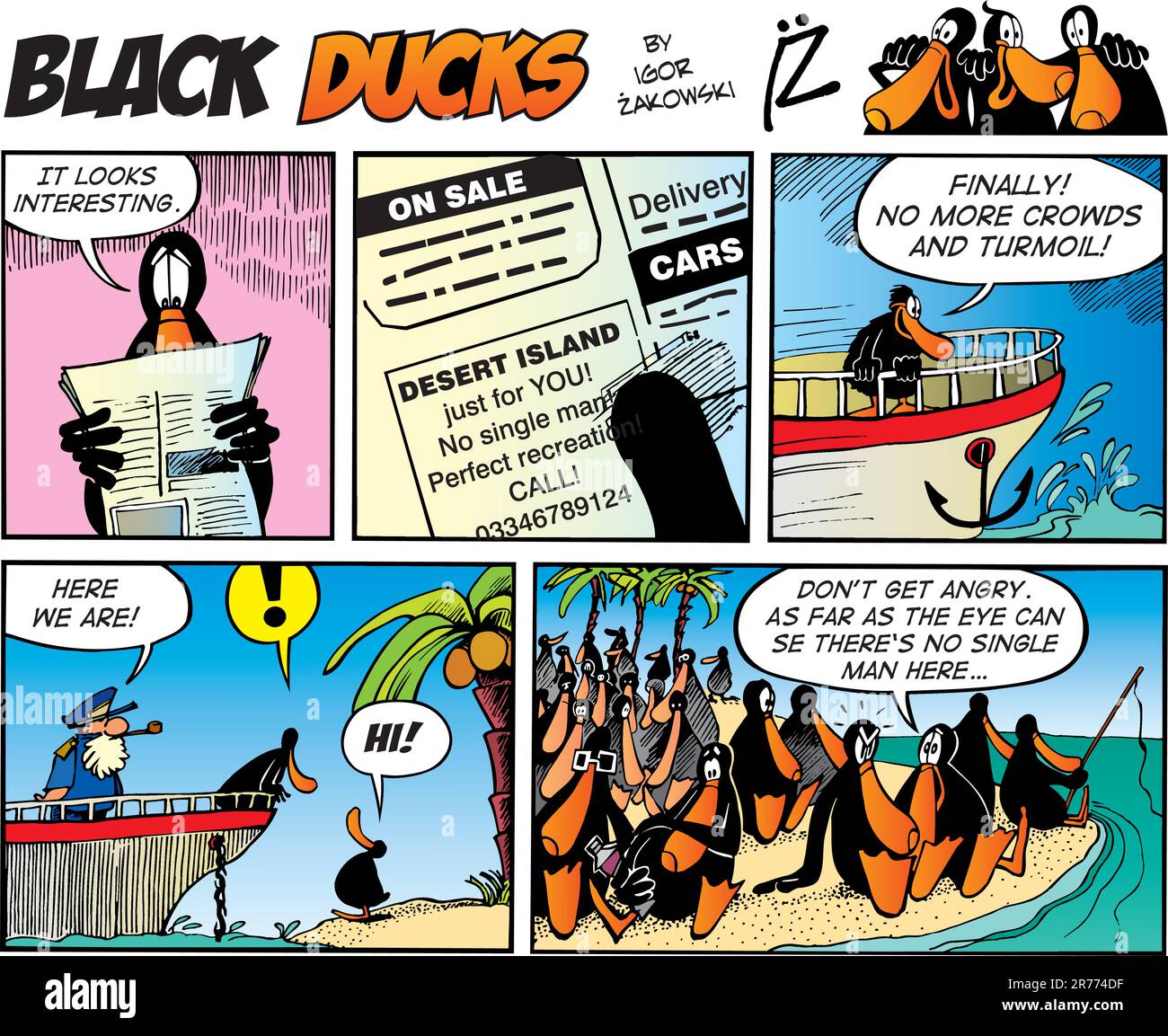 Black Ducks Comic Strip episode 25 Stock Vector Image & Art - Alamy