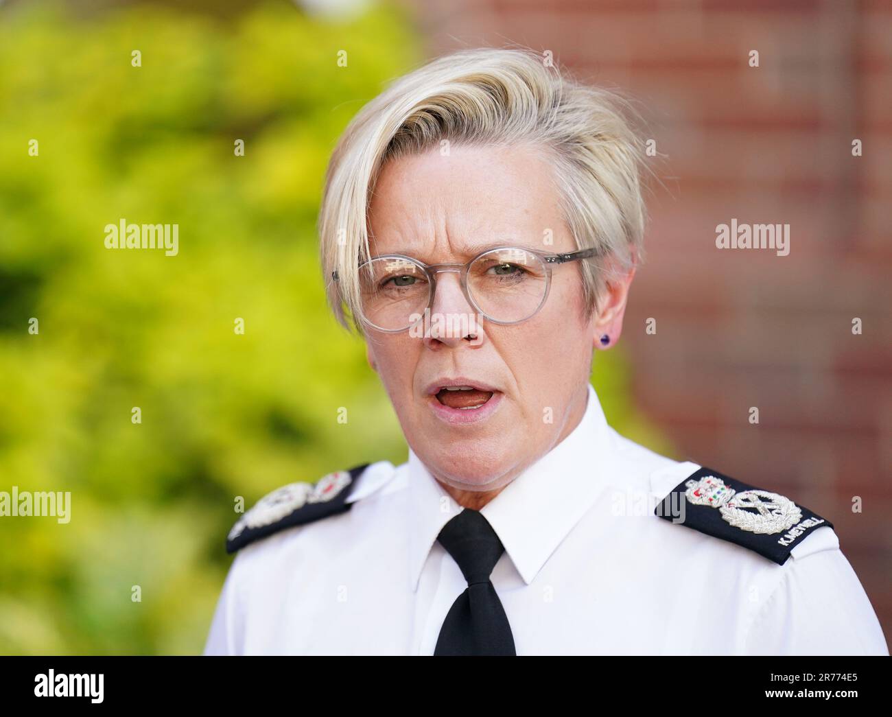 Nottinghamshire Police Chief Constable Kate Meynell speaking to the ...