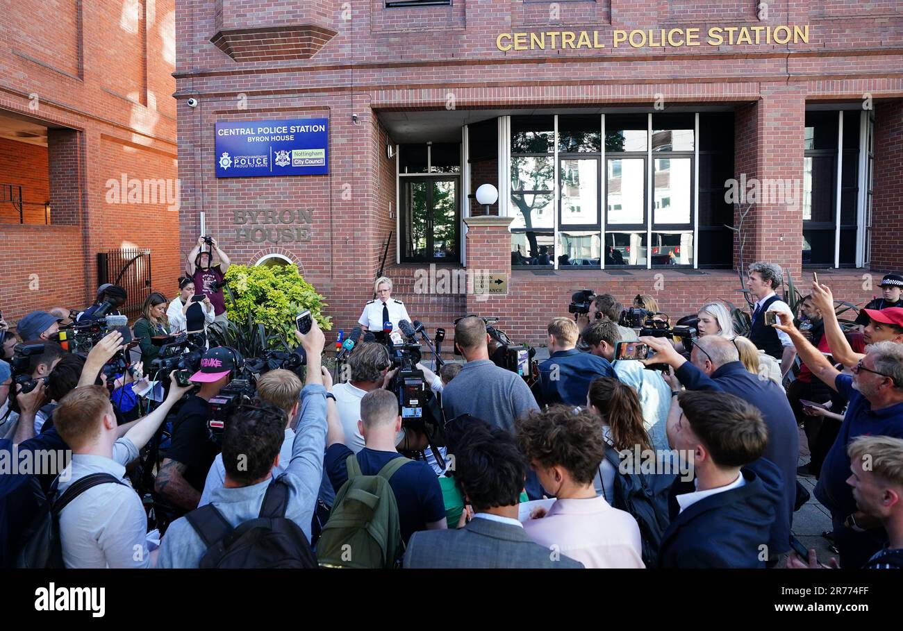 Nottinghamshire Police Chief Constable Kate Meynell speaking to the ...