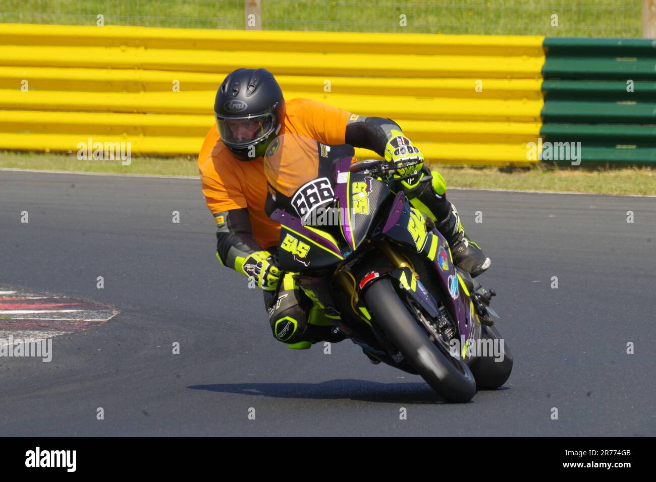 Croft Circuit, 10 June 2023. Paul Spencer riding a BMW 1000 in a ...