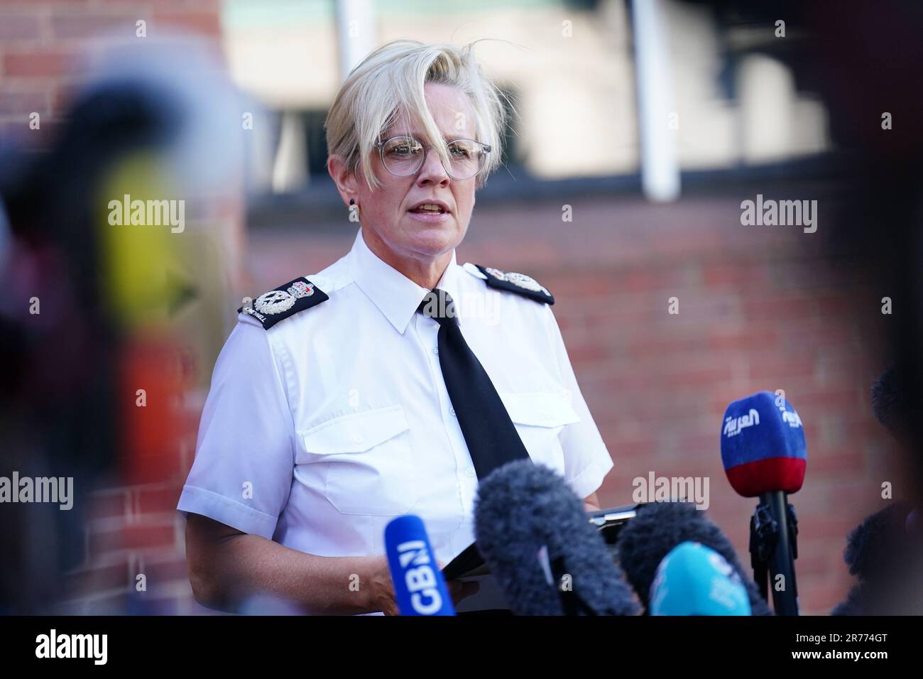 Nottinghamshire Police Chief Constable Kate Meynell speaking to the ...
