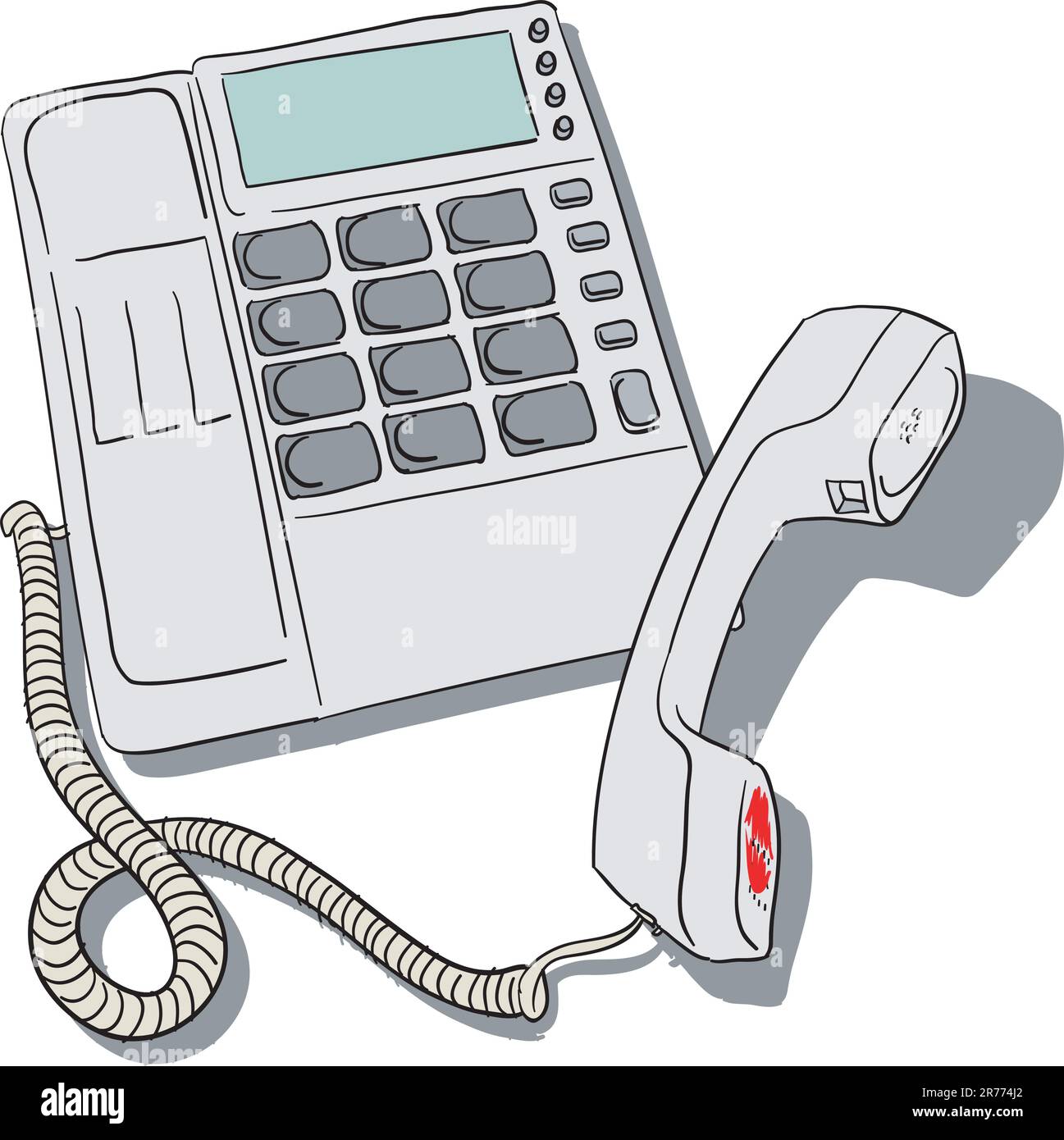 Phone answer Stock Vector Images - Alamy