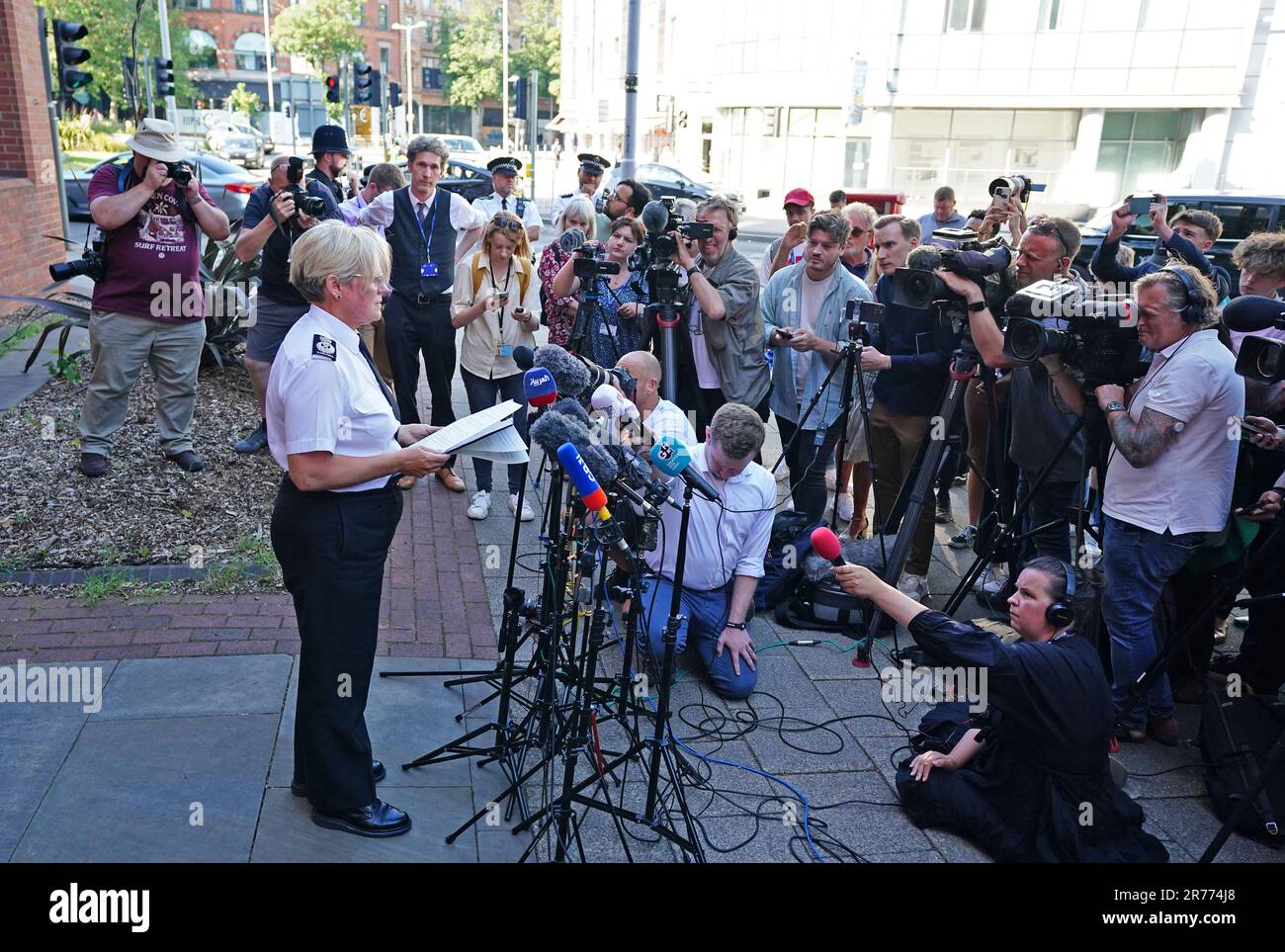 Nottinghamshire Police Chief Constable Kate Meynell speaking to the ...