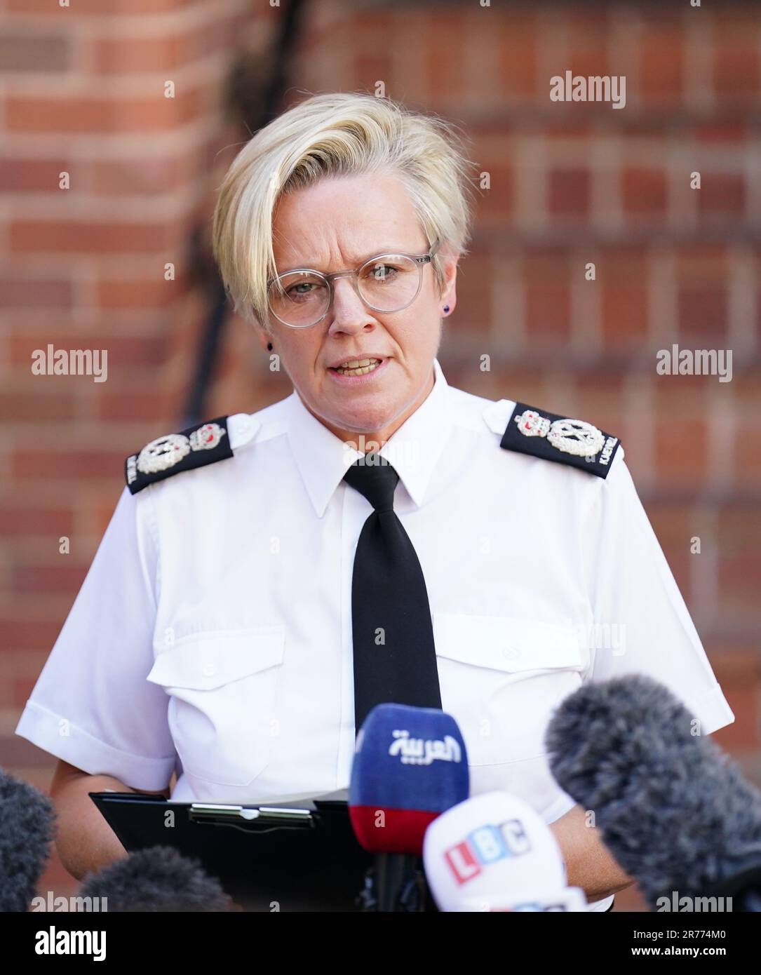 Nottinghamshire Police Chief Constable Kate Meynell speaking to the ...