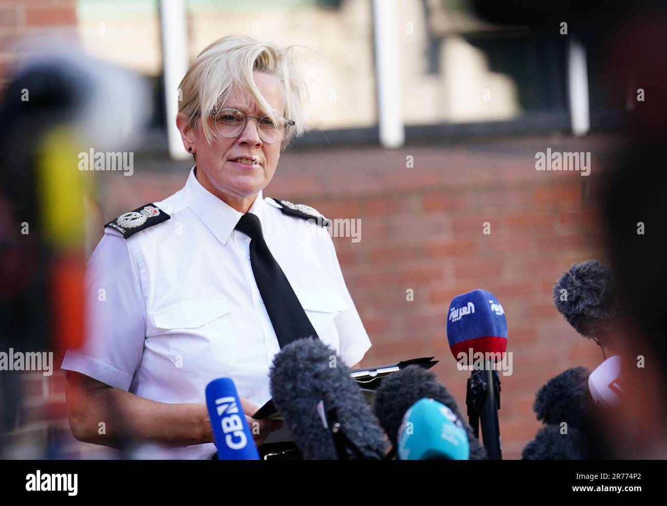 Nottinghamshire Police Chief Constable Kate Meynell speaking to the ...