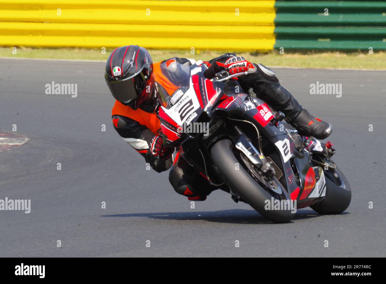 Croft Circuit, 10 June 2023. James Chaudry riding a Yamaha 1000 in a ...