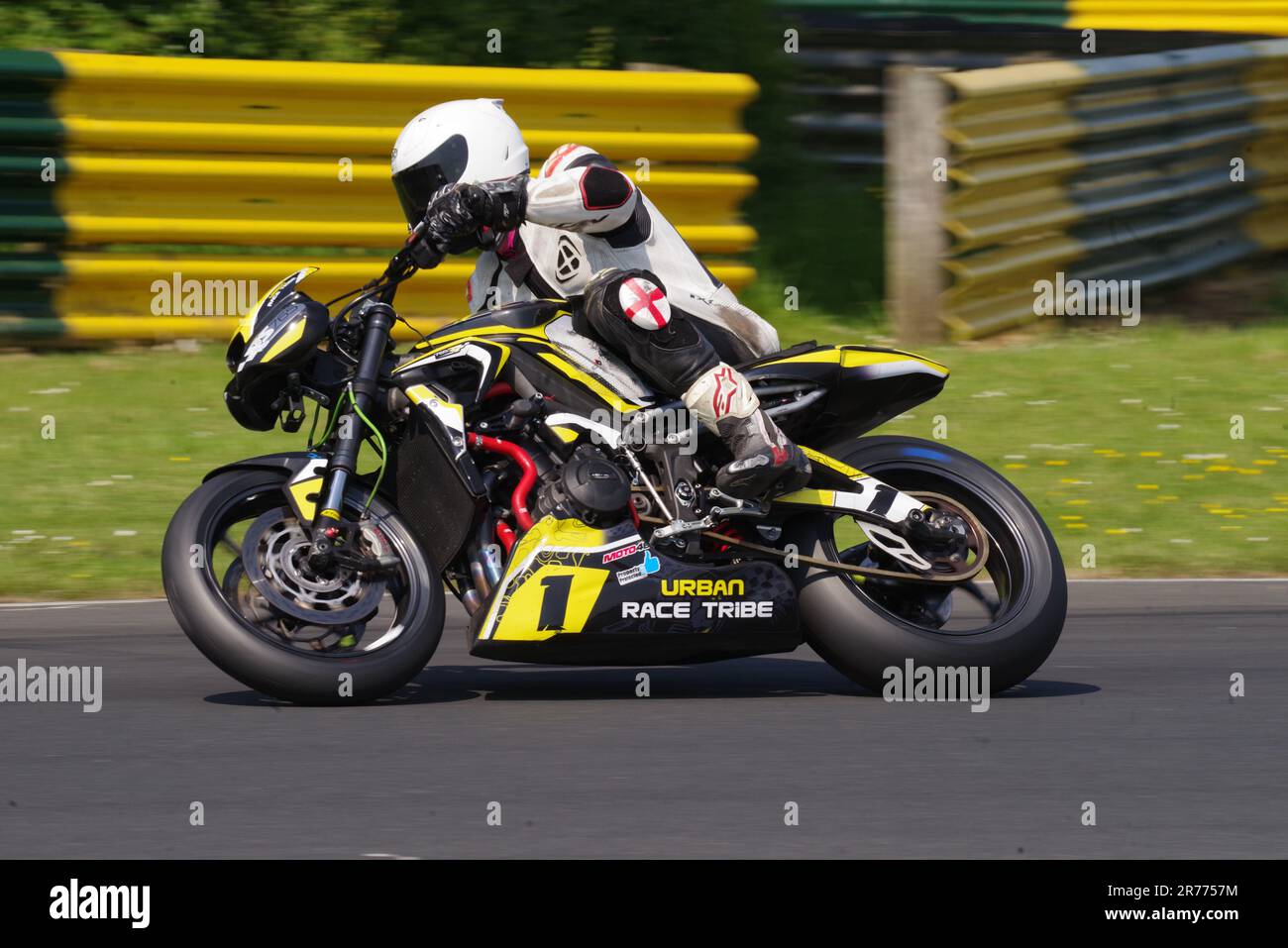 Croft Circuit, 10 June 2023. Luke Stanley riding a Triumph 765 in a No ...