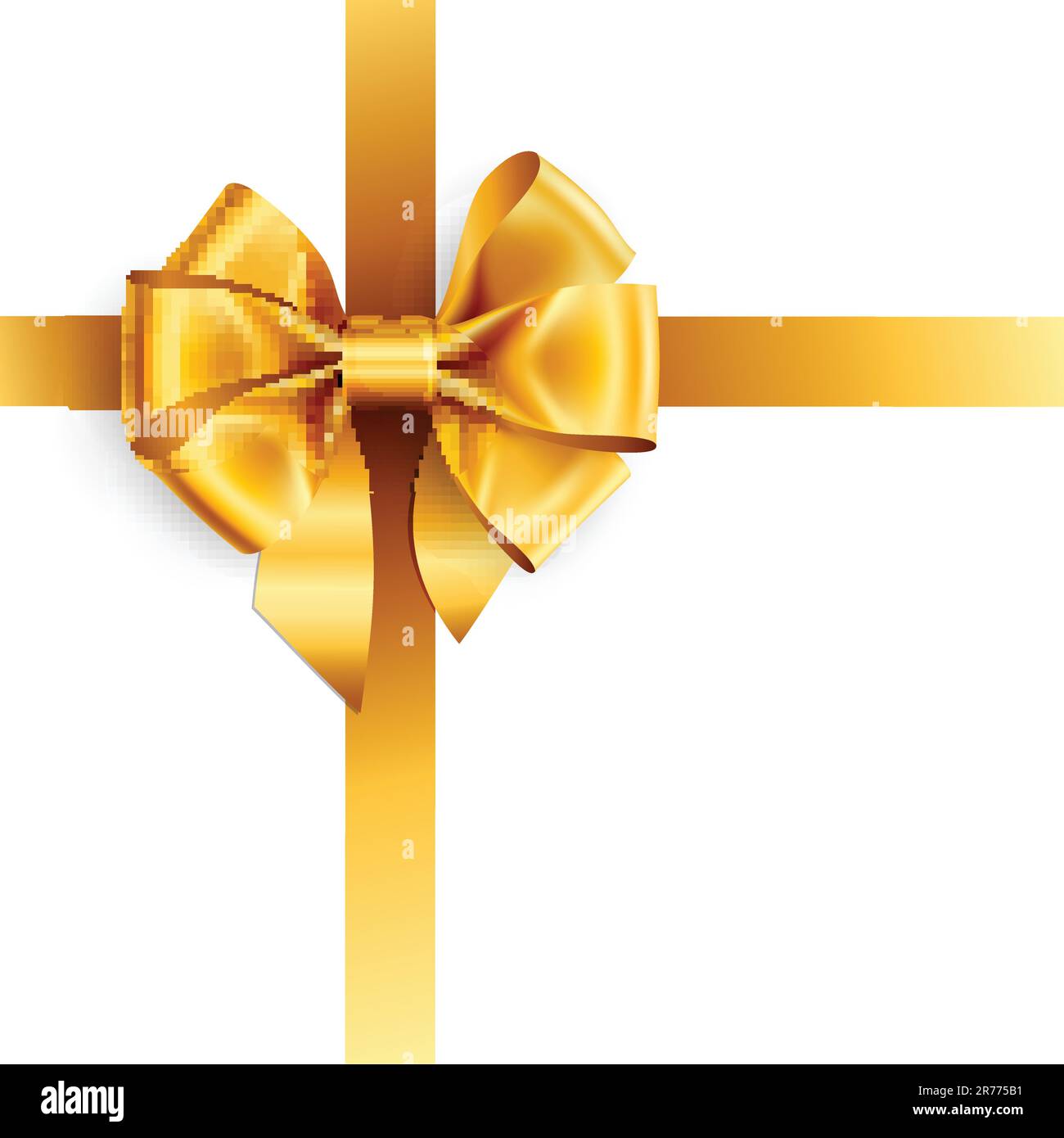 golden bow isolated on white. Vector illustration Stock Vector Image ...