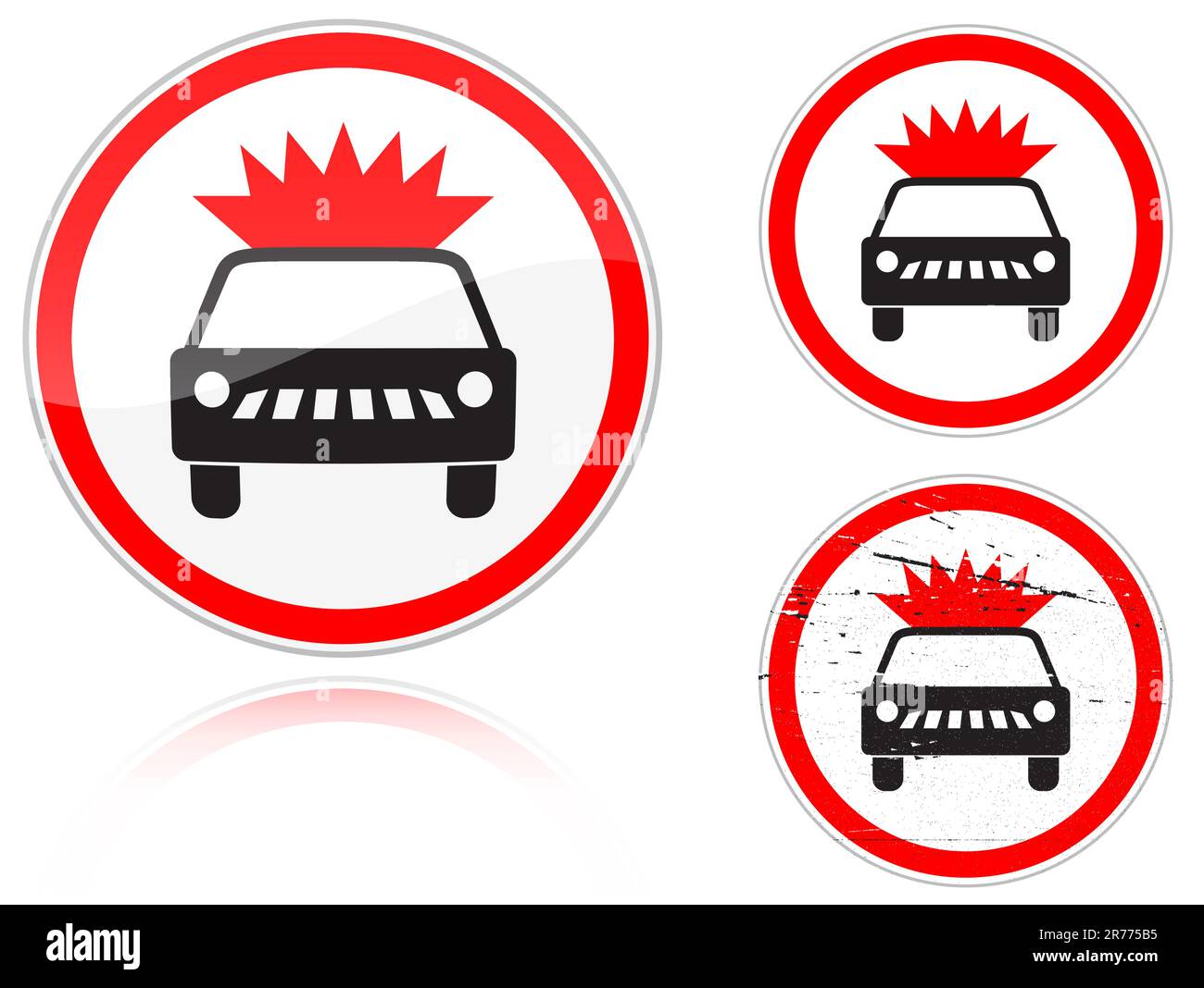 Road sign on ring Stock Vector Images - Alamy