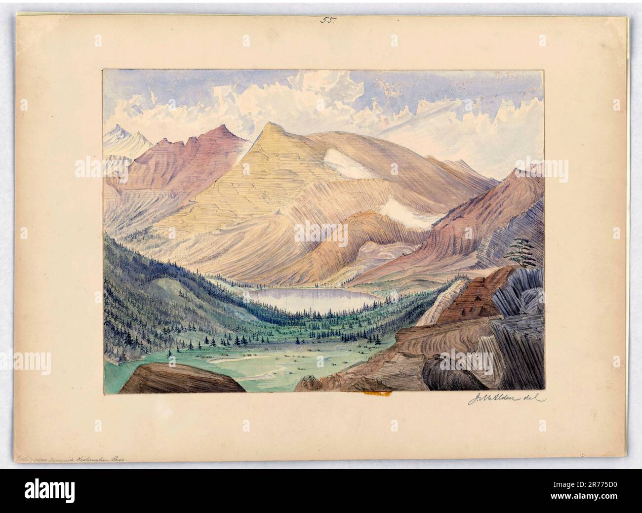 Lake near summit Kishenehn Pass. Lake on E. side summit Kishenehn Pass ...