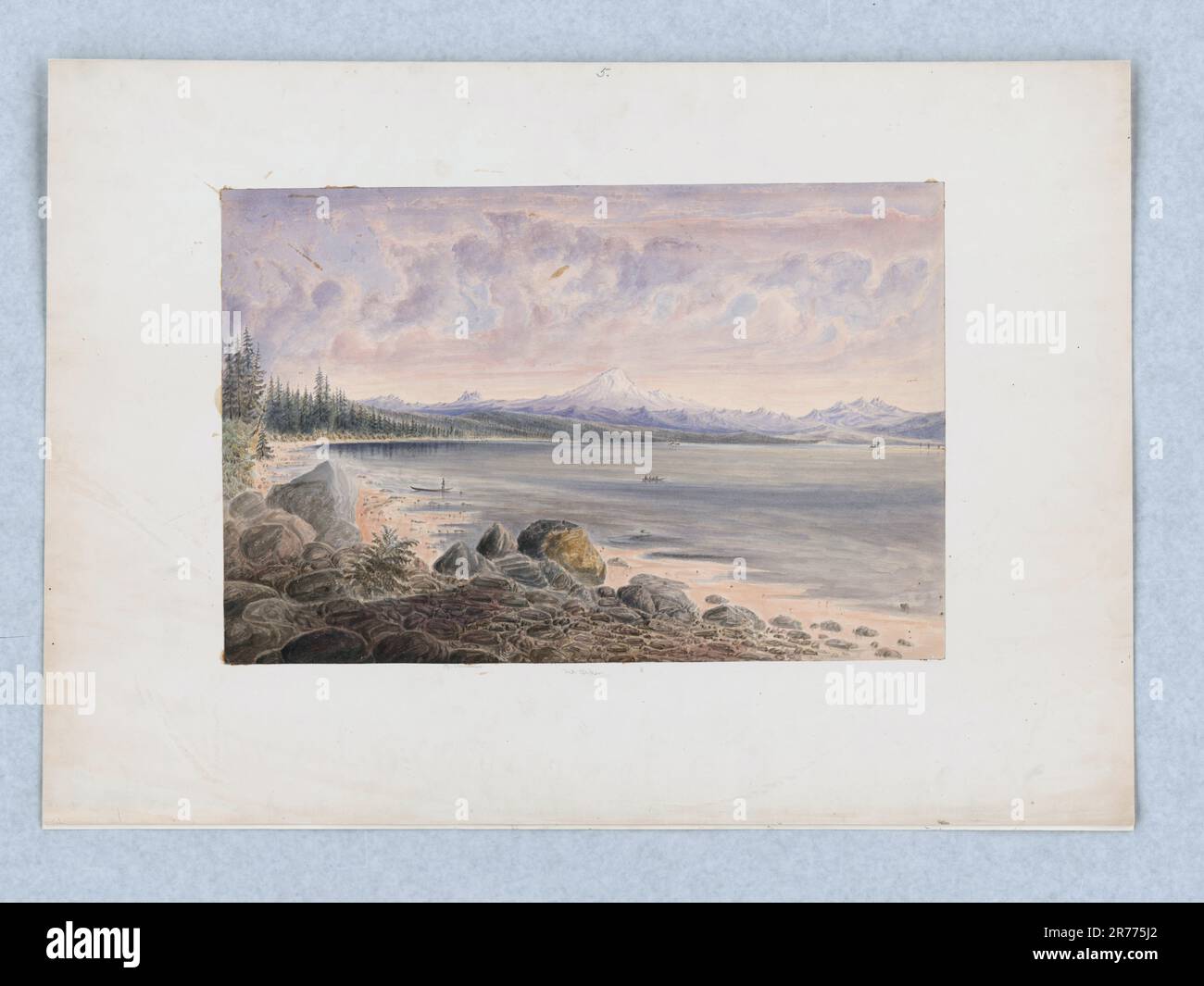 Mt. Baker. Semiahmoo Bay, from Bluff near entrance of "Mud Bay" with ...