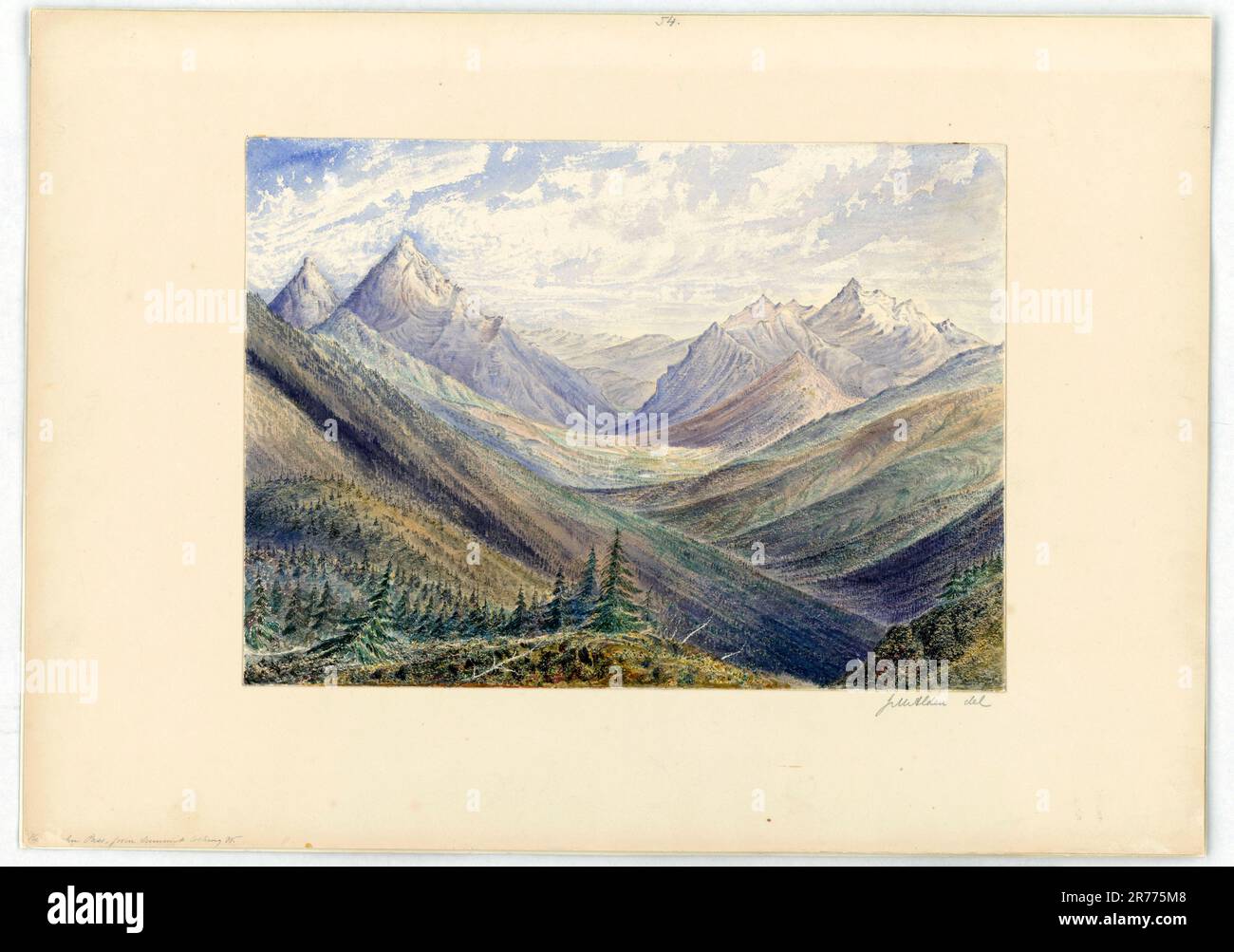 Kishenehn Pass, from summit looking W. Kishnehehna Mountain (Kirby and ...