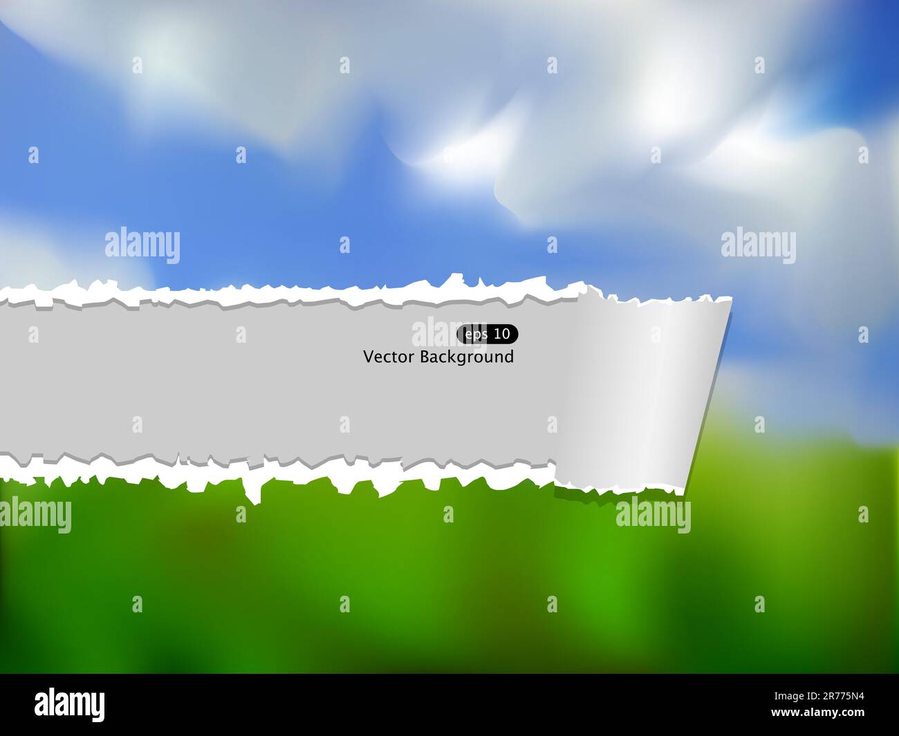 Vector picture of landscape and space for your text Stock Vector Image ...