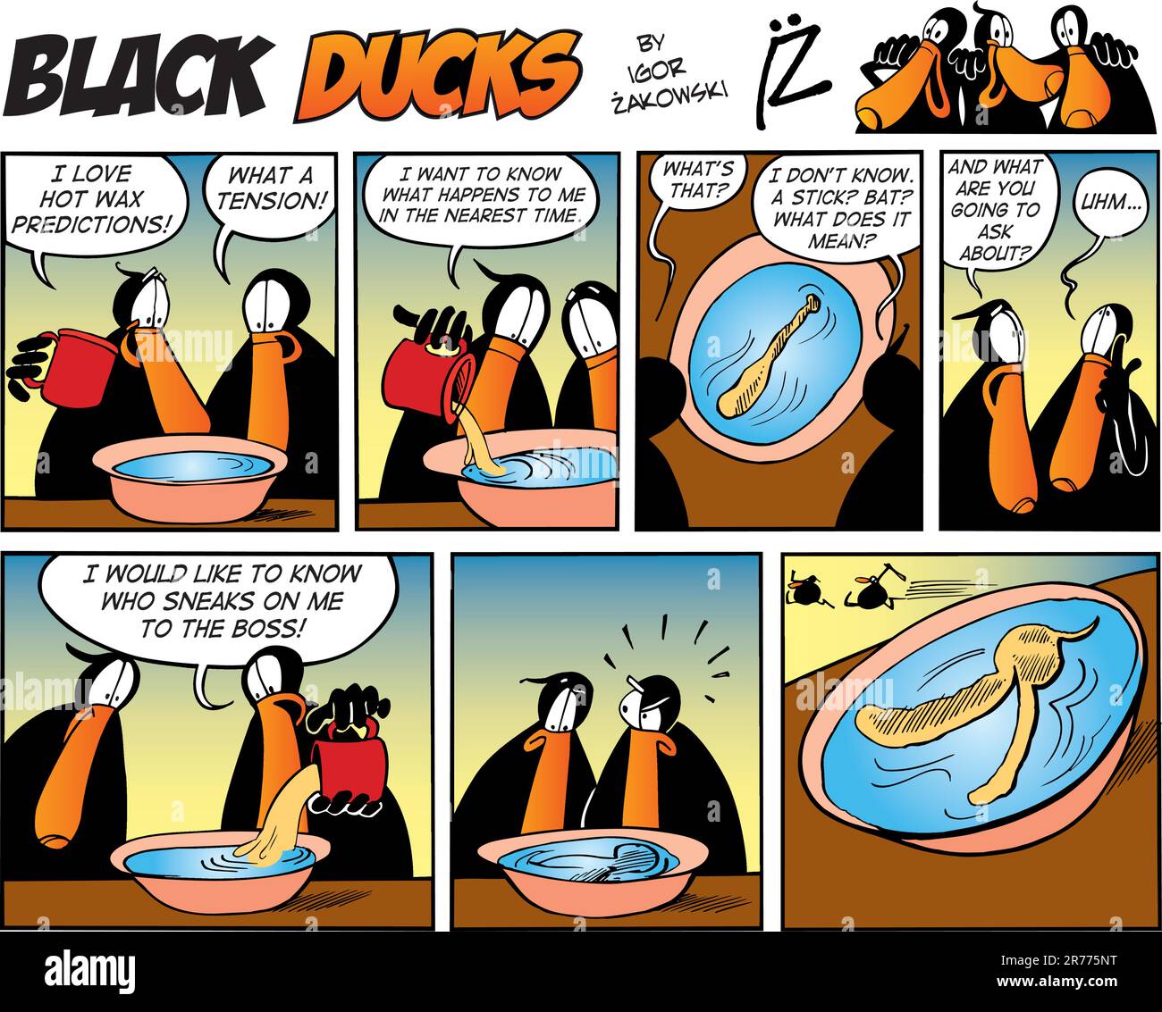 Stick ducks Stock Vector Images - Alamy