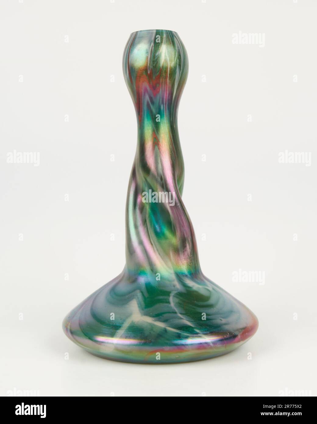 Antique 1900s Rindskopf Art Nouveau multicoloured iridescent glass vase ...