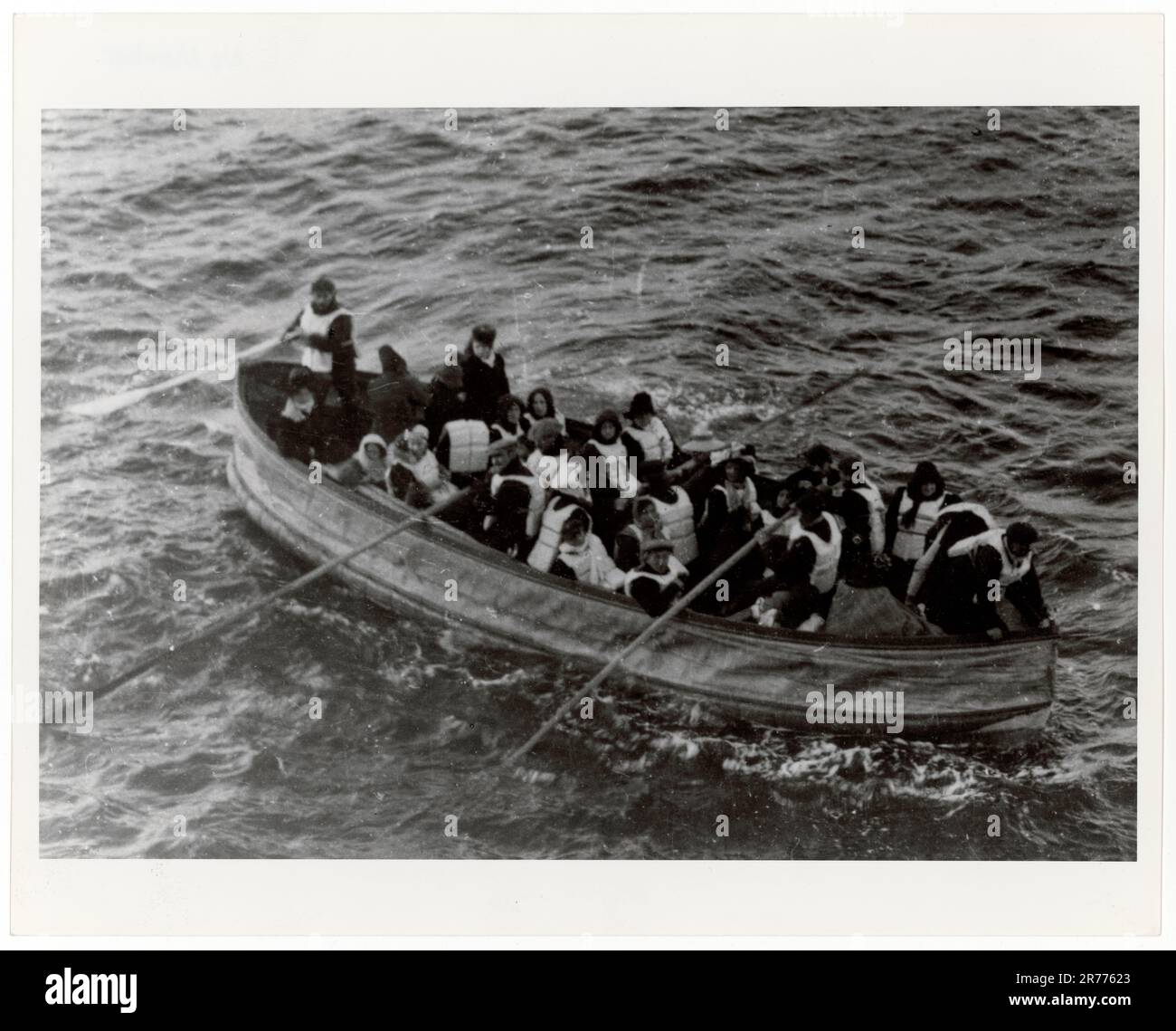 Photograph of a Lifeboat Carrying Titanic Survivors. This is a ...