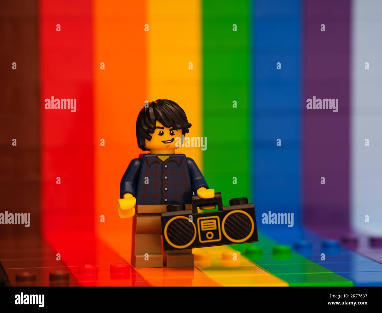 Black lego man hi-res stock photography and images - Alamy