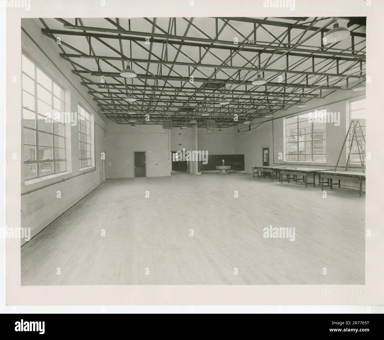 Interior View of the Gymnasium at Hoffman-Boston High School. This item ...
