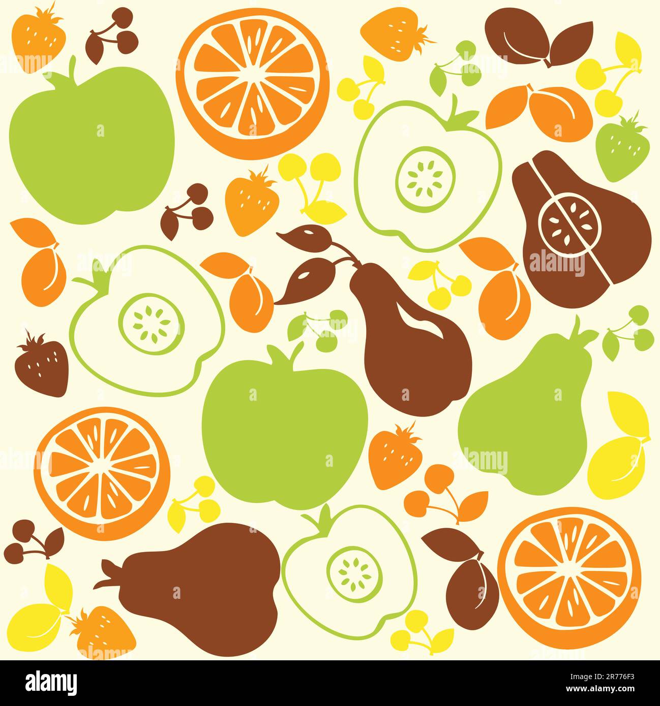 Fruit pattern background Stock Vector Images - Alamy