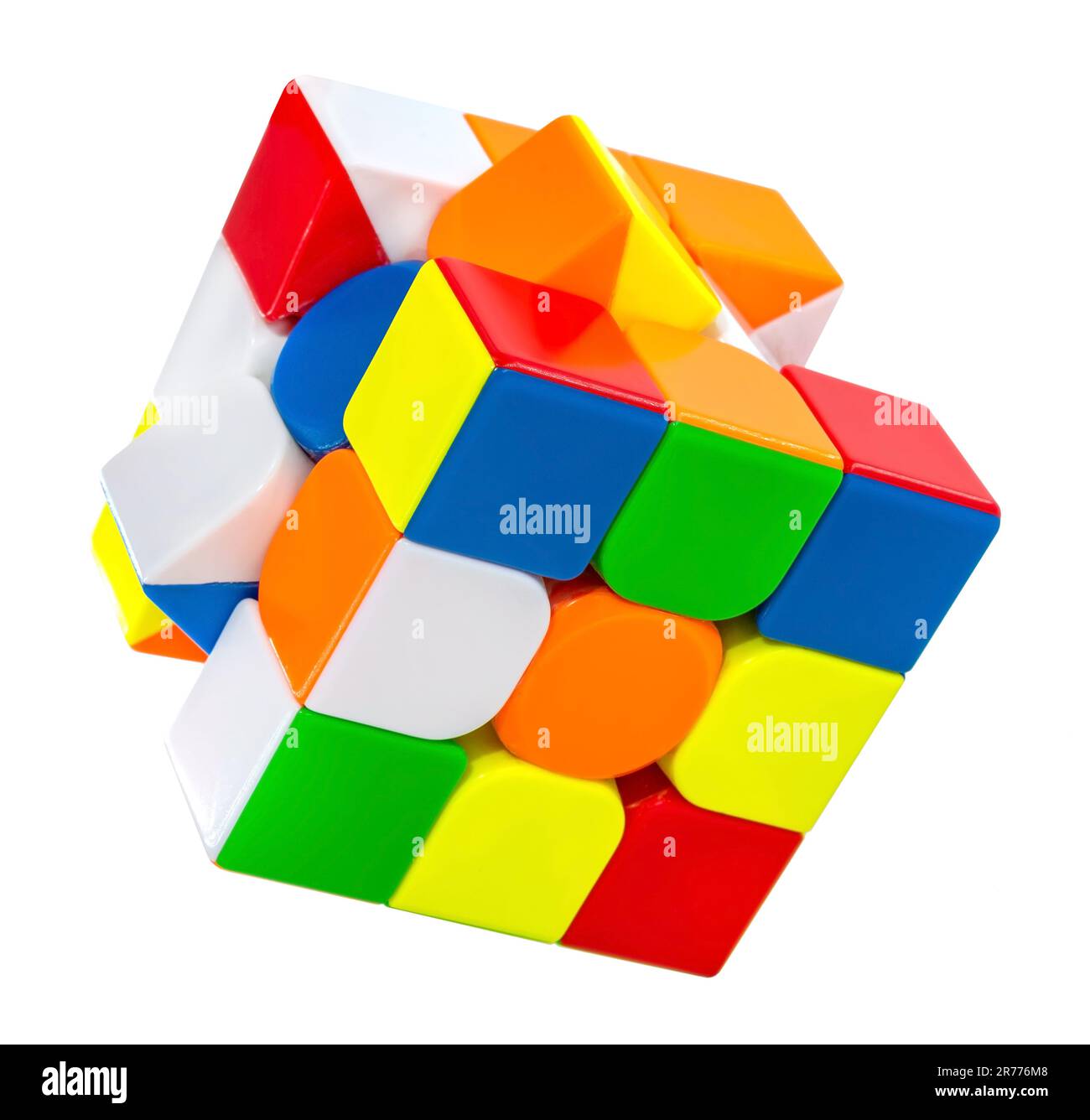 Mogilev, Belarus - June 20, 2023: Rubik's Cube with turned middle ...