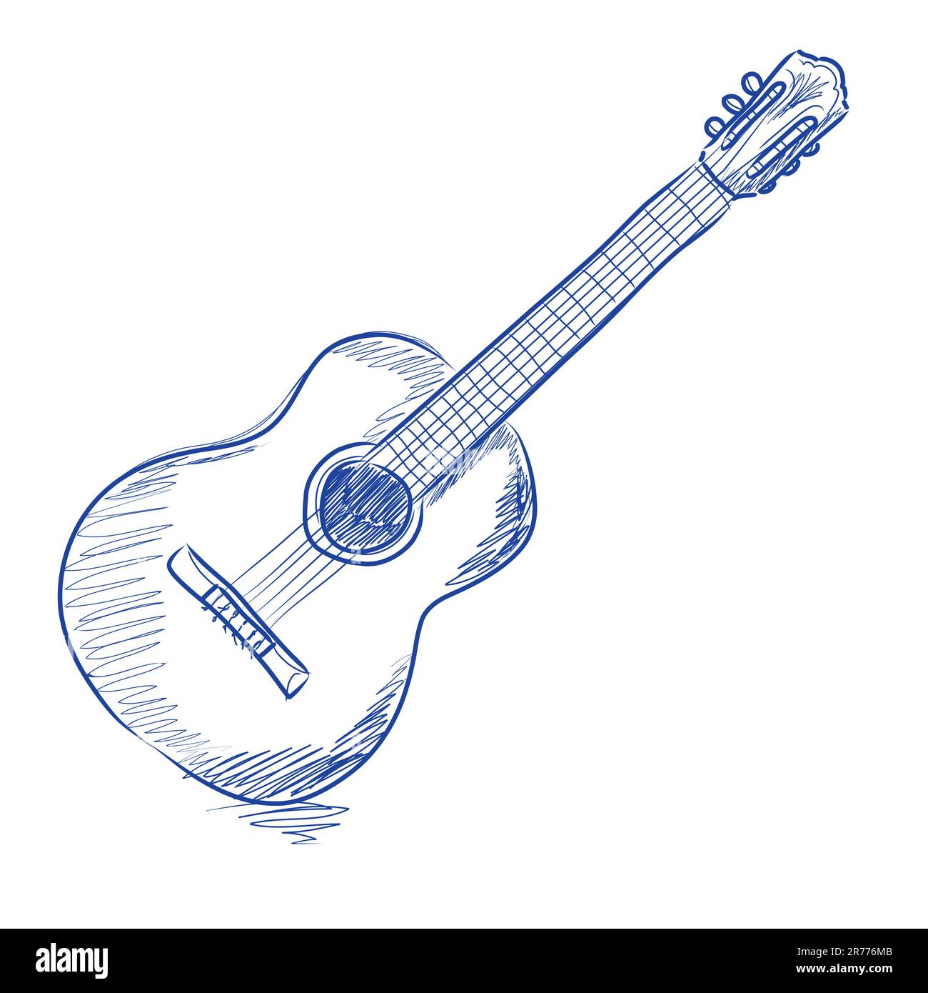 Acoustic guitar sketch hi-res stock photography and images - Alamy