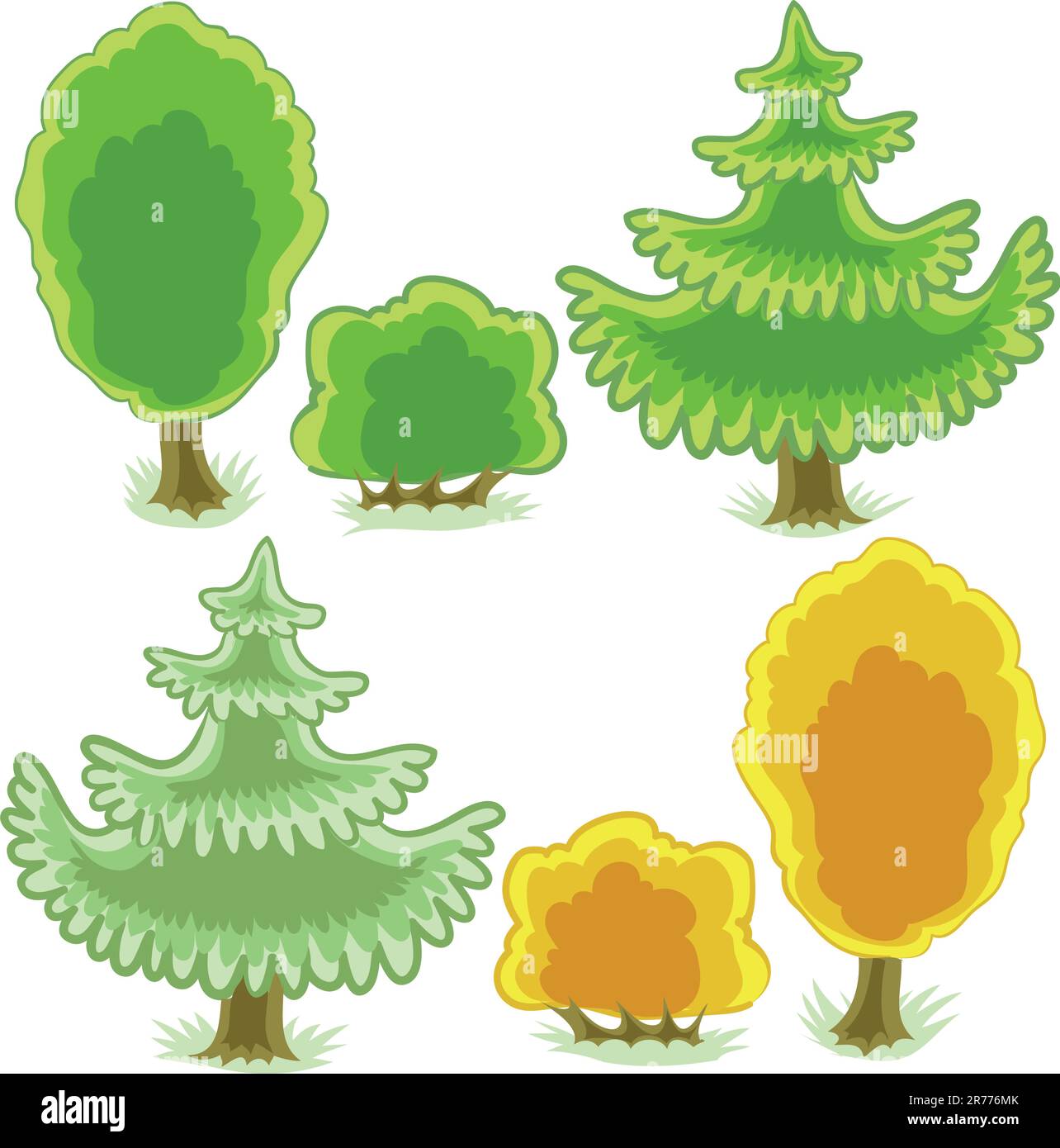 Live oak trees Stock Vector Images - Alamy