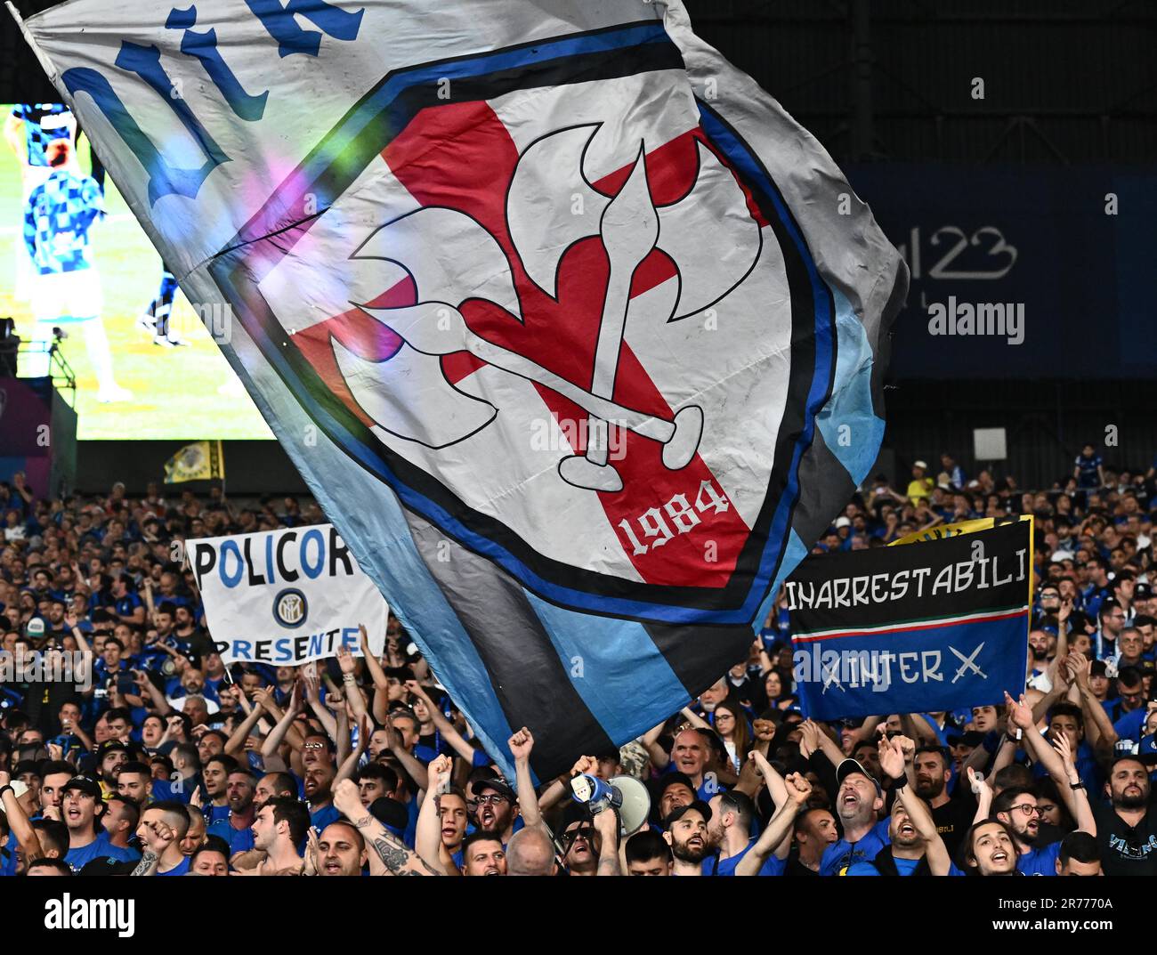 ISTANBUL, TURKEY - JUNE 10: Inter Milano fans during the UEFA Champions ...