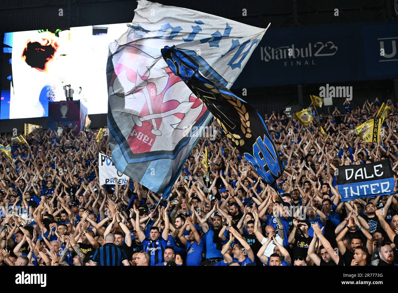 ISTANBUL, TURKEY - JUNE 10: Inter Milano fans during the UEFA Champions ...