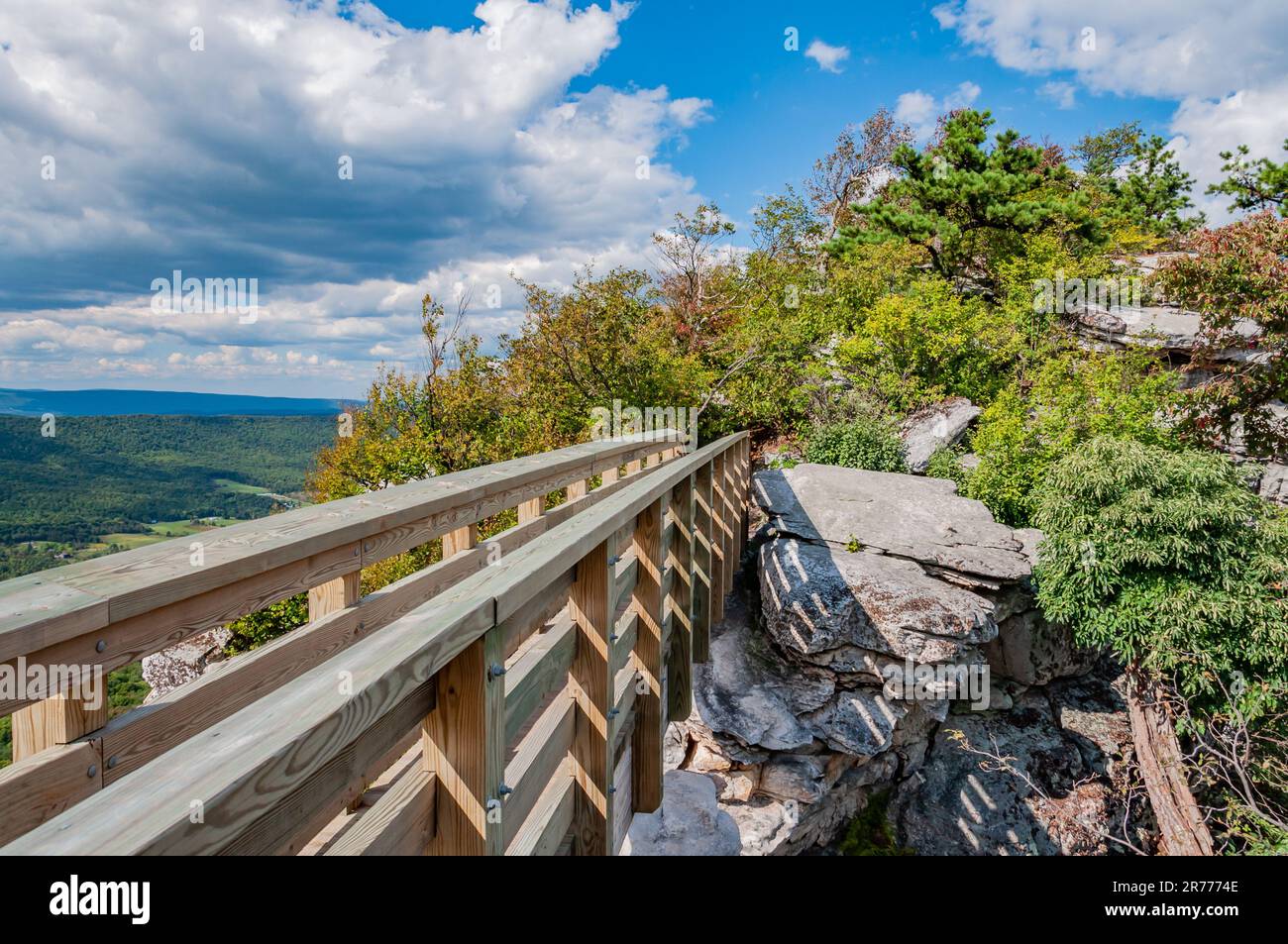 The Bridge to the Summit, Big Schloss Mountain Virginia USA Stock Photo ...
