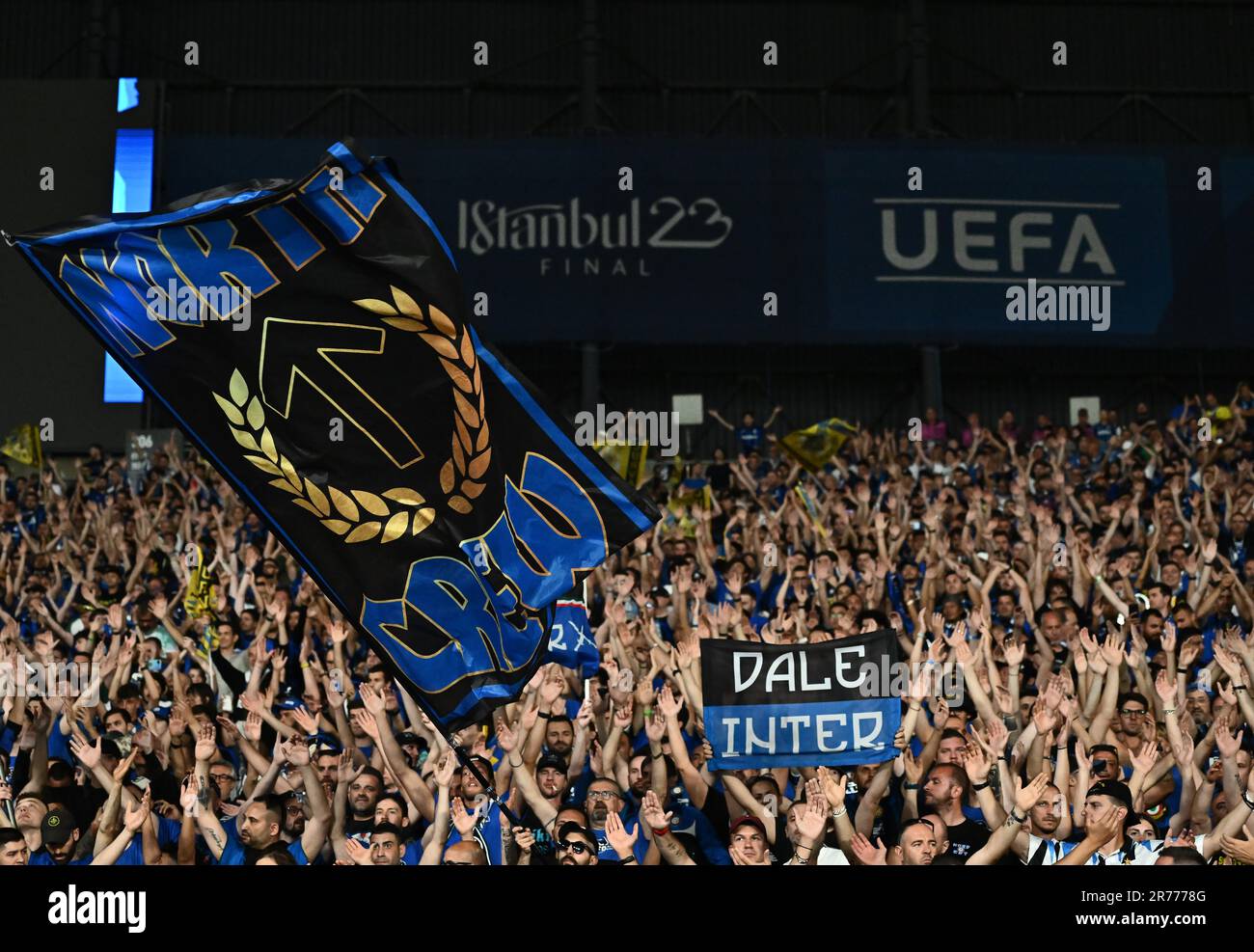 ISTANBUL, TURKEY - JUNE 10: Inter Milano fans during the UEFA Champions ...