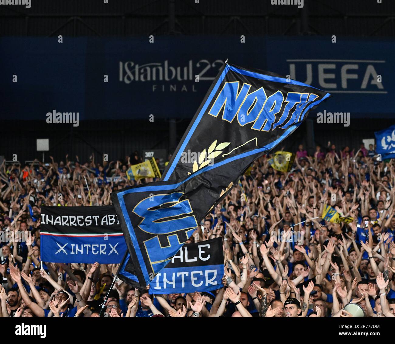 ISTANBUL, TURKEY - JUNE 10: Inter Milano fans during the UEFA Champions ...