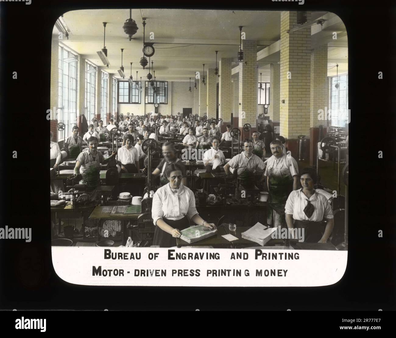Photograph of Employees in the Motor-Driven Press Room. Bureau of ...