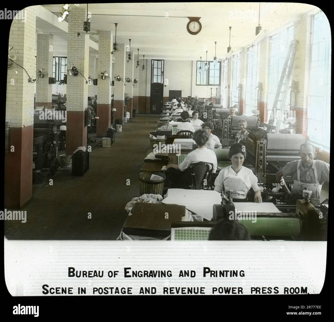 Scene in Postage and Revenue Power Press Room. Bureau of Engraving and ...