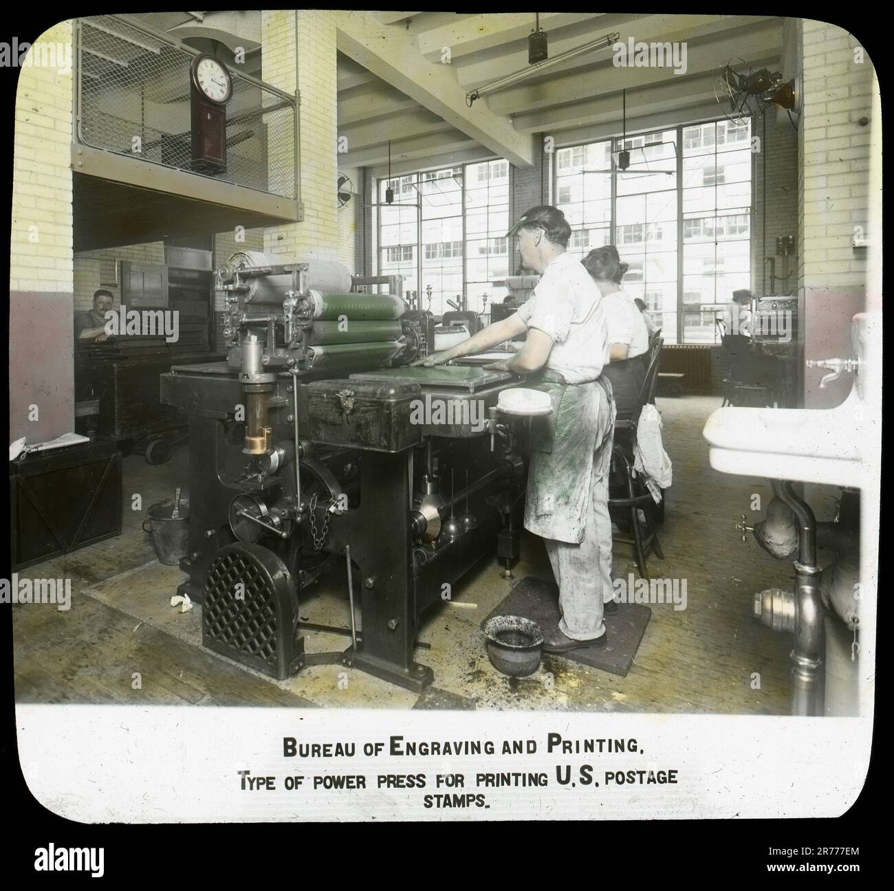 Type of Power Pres for Printing U.S. Postage Stamps. Bureau of ...