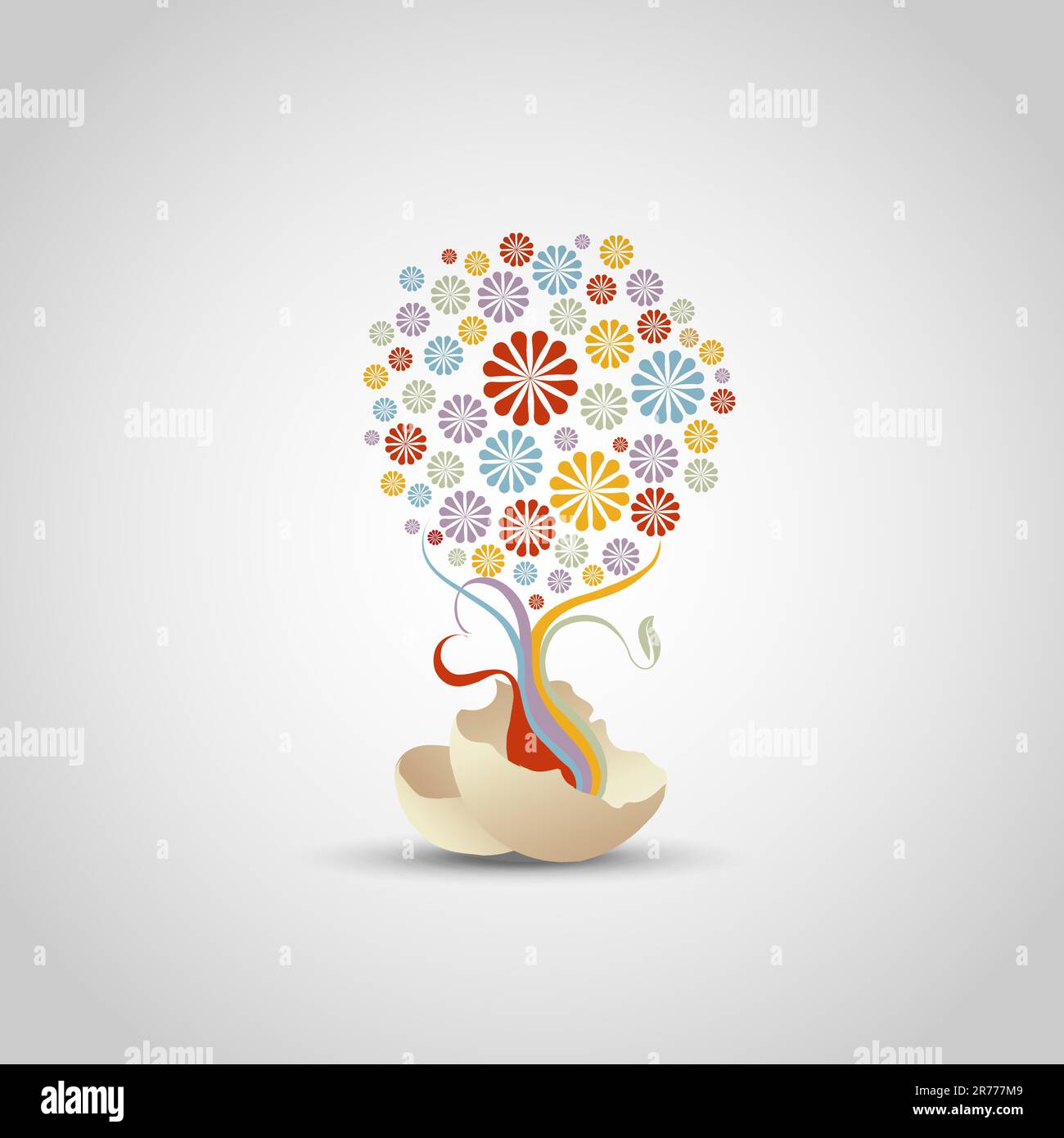 tree of flower - life concept, illustration Stock Vector Image & Art ...