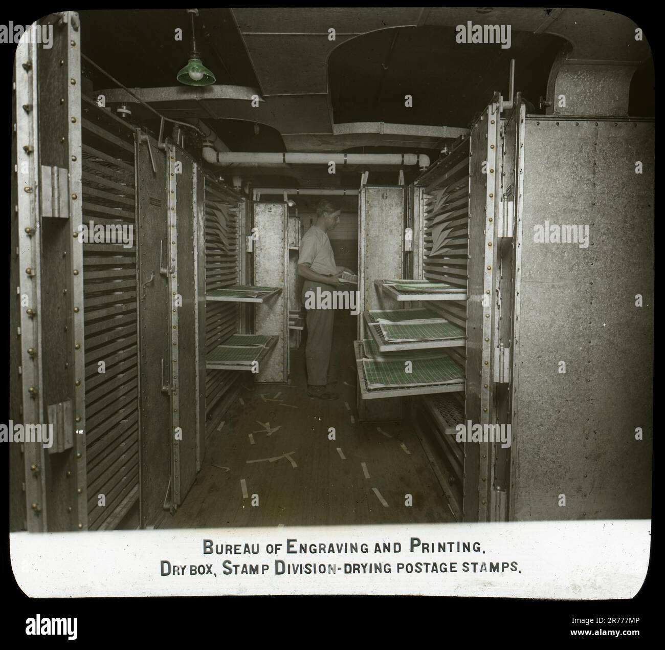 Dry Box, Stamp Division - Drying Postage Stamps. Bureau of Engraving ...