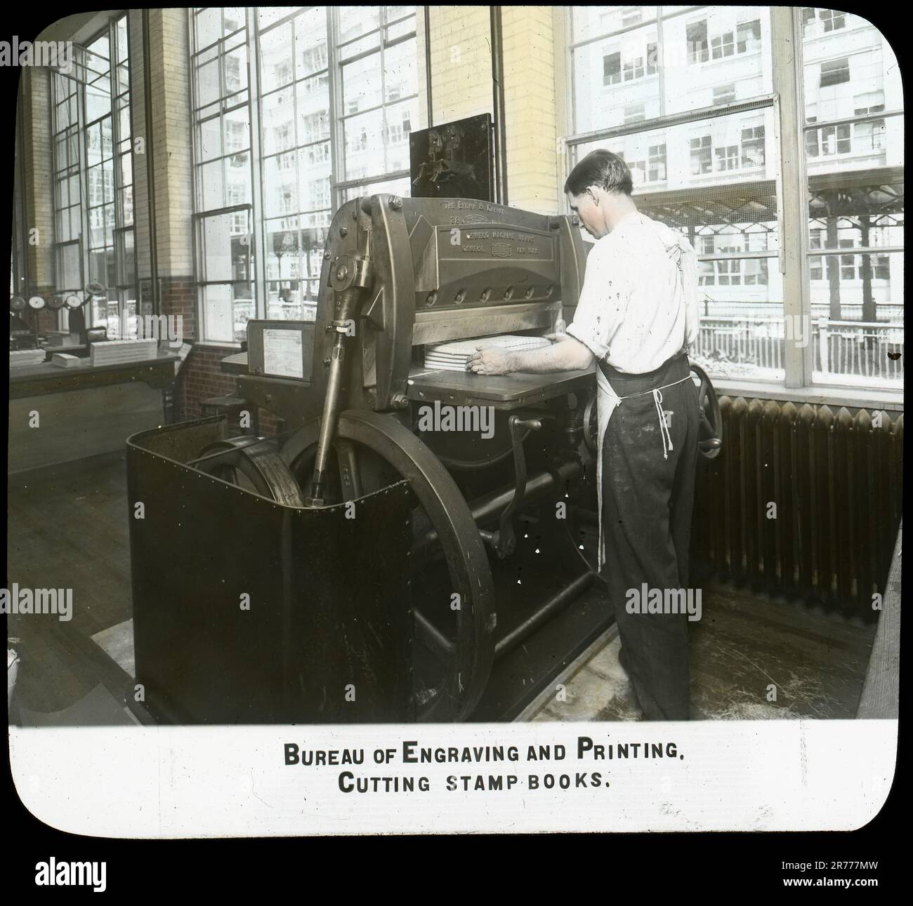 Cutting Stamp Books. Bureau of Engraving and Printing Facilities and ...