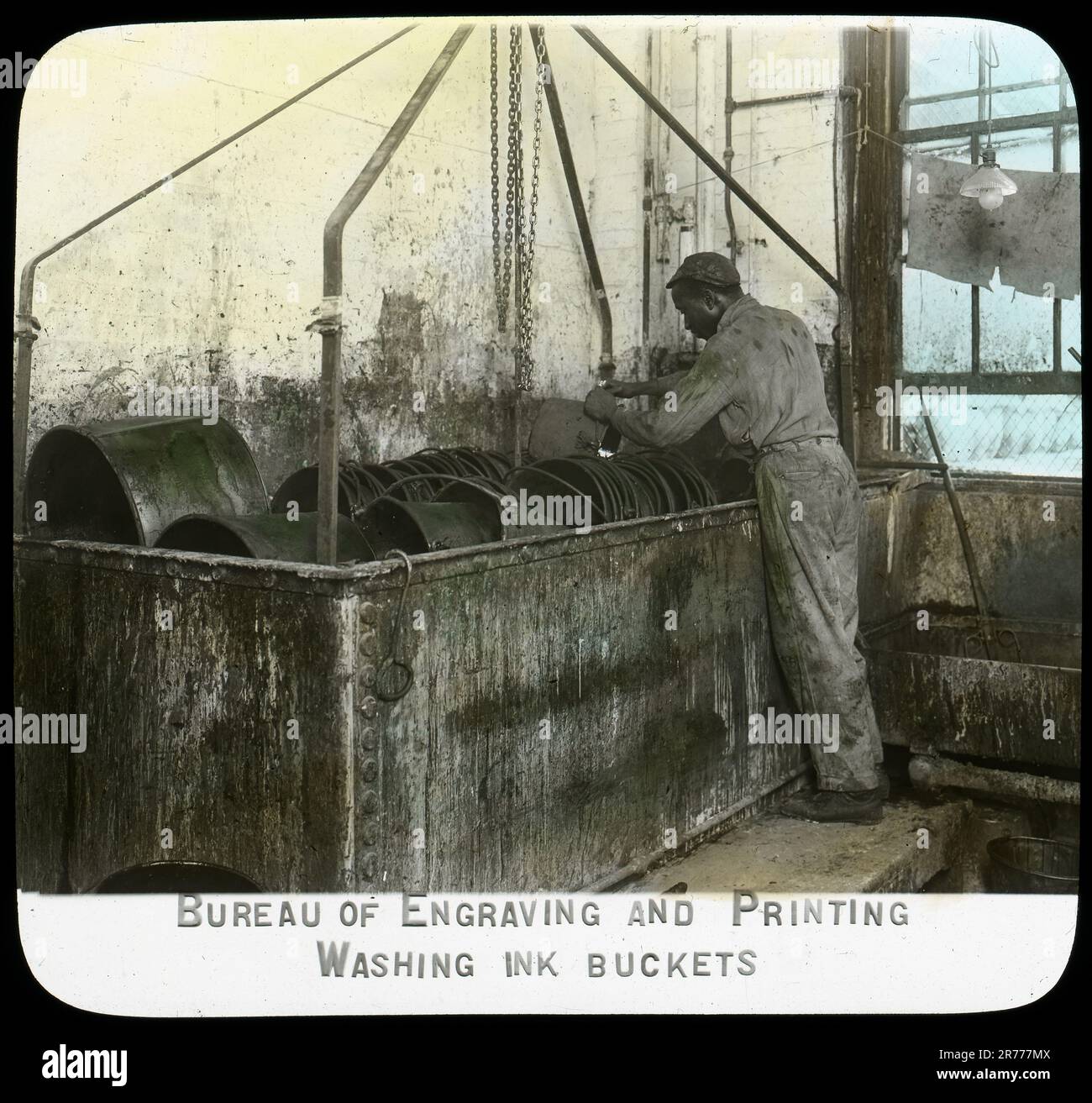 Washing Ink Buckets. Bureau of Engraving and Printing Facilities and ...